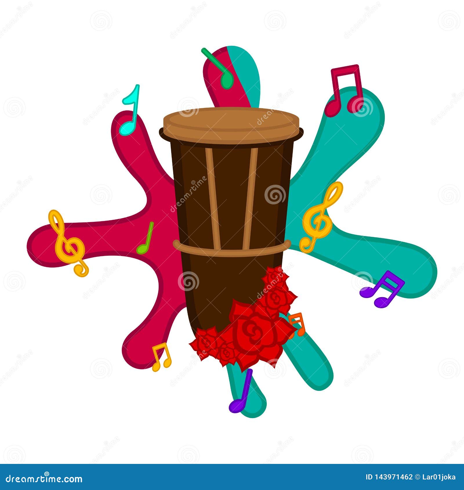 Isolated conga drum stock vector. Illustration of background - 143971462