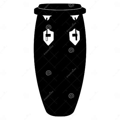 Isolated Conga Drum Silhouette Stock Vector - Illustration of vector ...