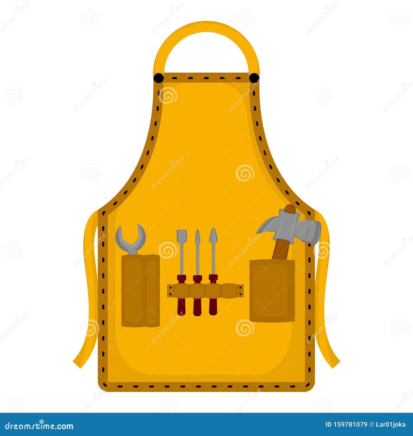 Isolated Construction Apron Stock Vector - Illustration of workshop ...