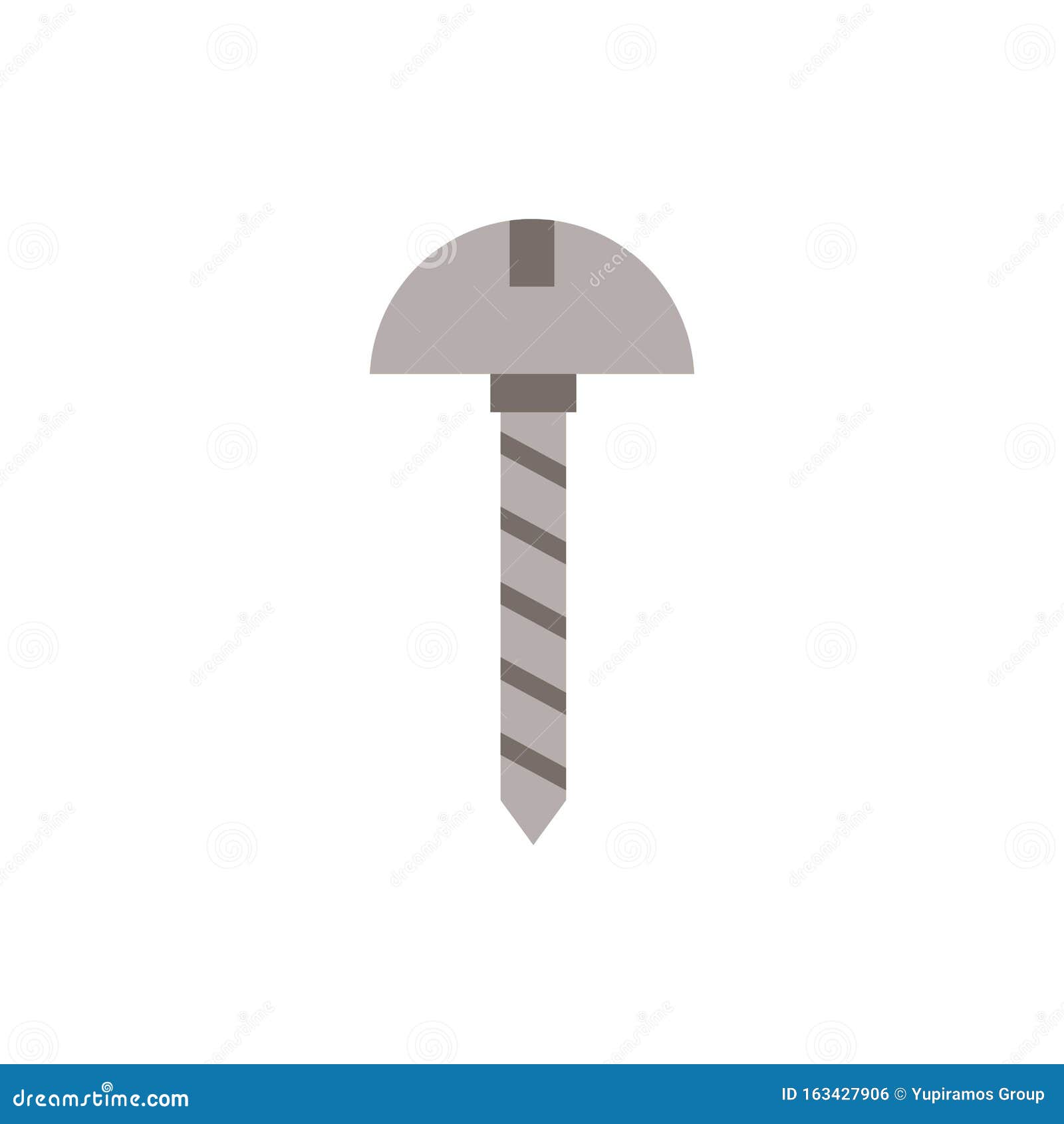 Isolated Construction Nail Flat Design Stock Vector - Illustration of ...