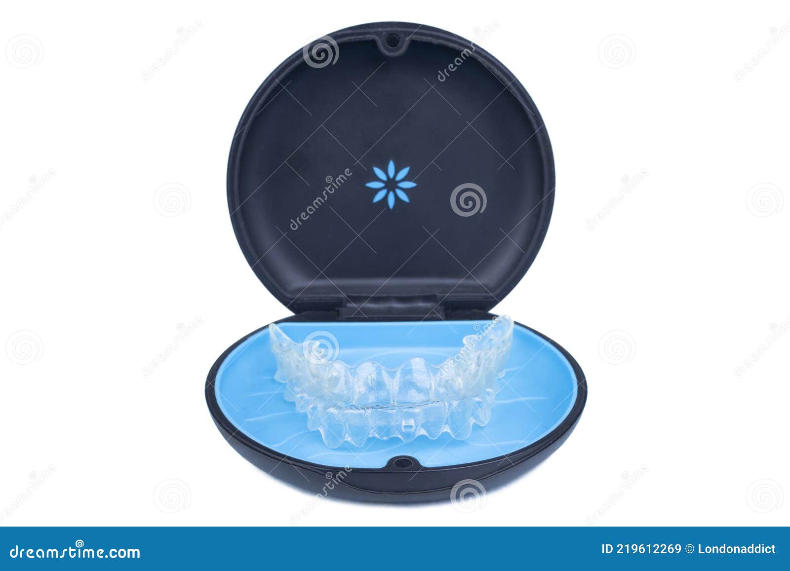 Isolated Container with Transparent Invisalign Aligner Retainers or ...