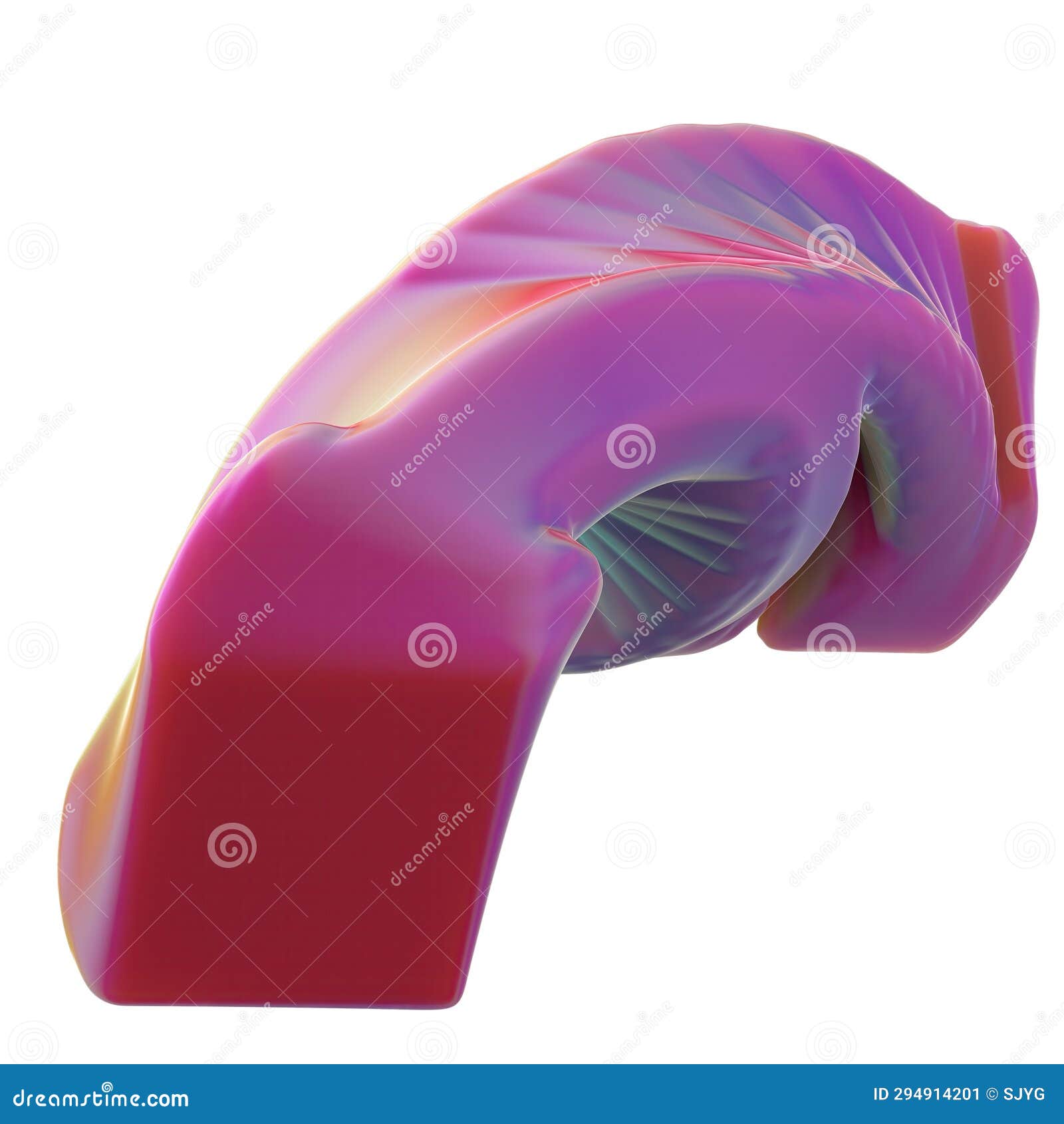 Isolated Contemporary Art Object Pink Elegant Modern 3D Rendering Image ...