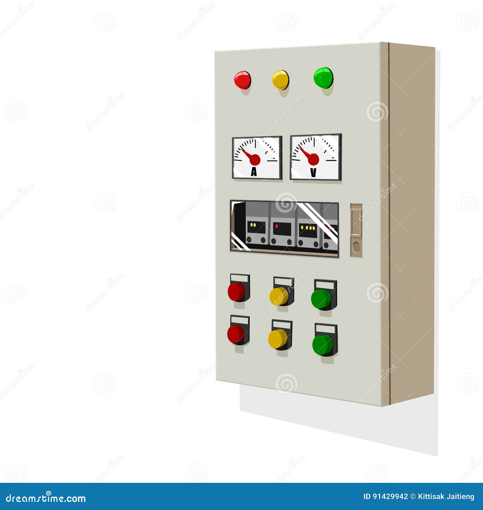 Isolated control box stock vector. Illustration of installation - 91429942