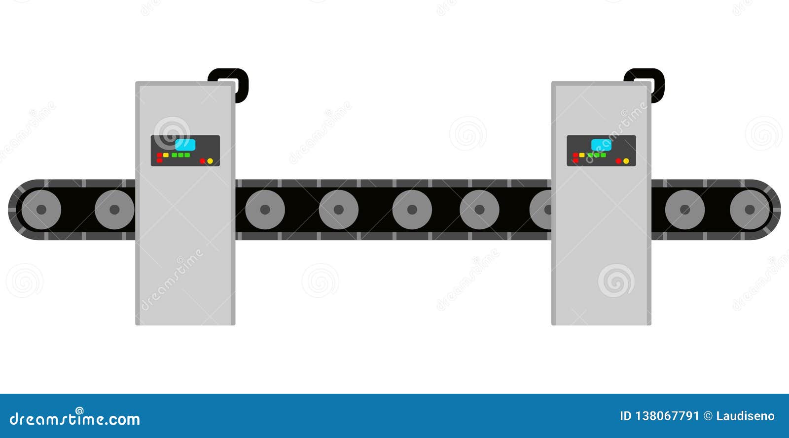 Isolated conveyor belts stock vector. Illustration of occupation ...