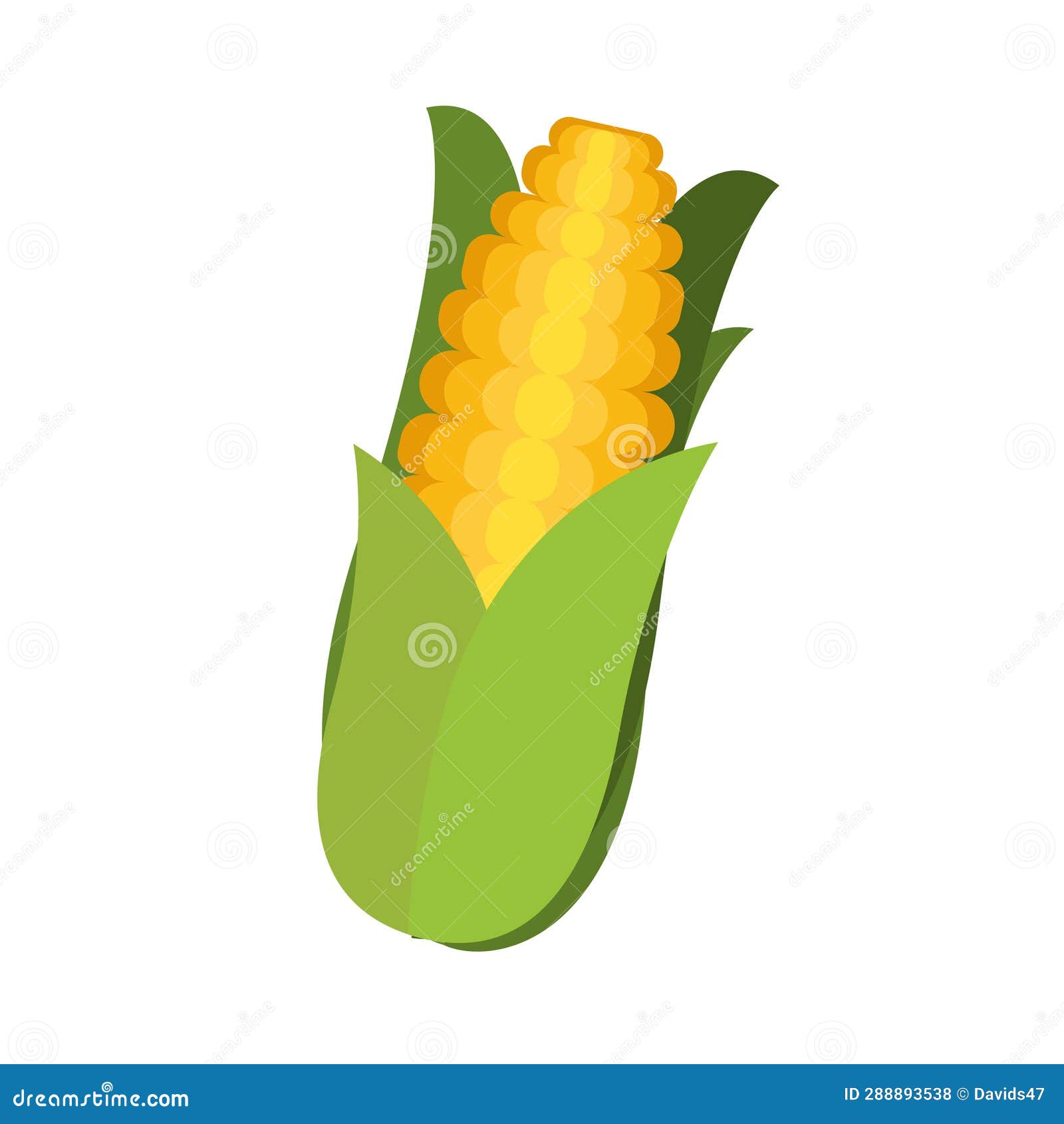 Isolated Corn Flat Design Icon Vector Stock Illustration - Illustration ...