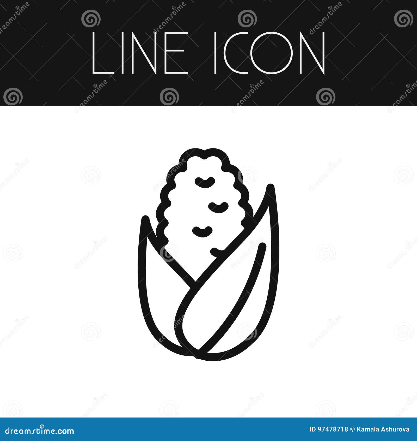 Isolated Corny Outline. Maize Vector Element Can Be Used for Maize ...