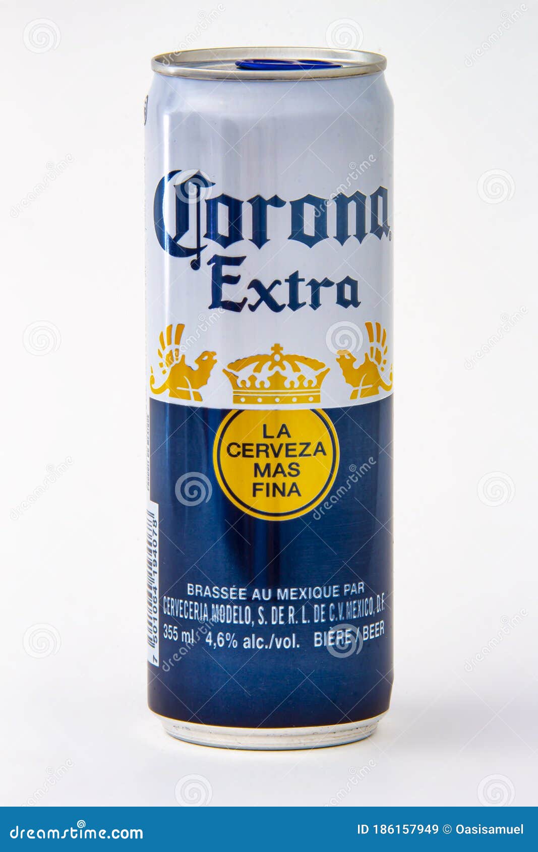 An Isolated Corona Extra Beer Can on a White Background Editorial Stock ...