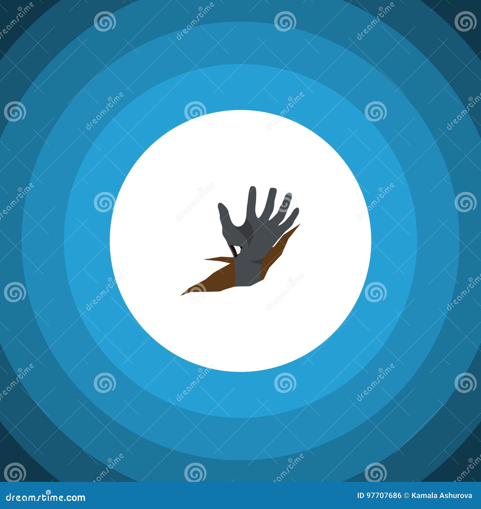 Isolated Corpse Hand Flat Icon. Zombie Vector Element Can Be Used for ...