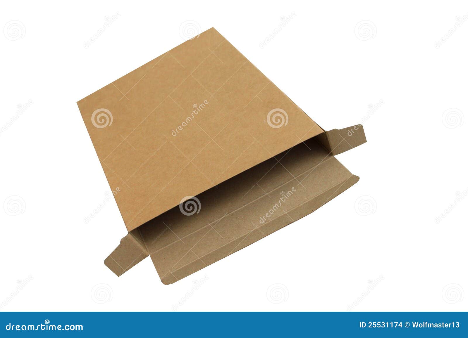 Isolated Corrugated Kraft Paper Box Stock Photo - Image of ...