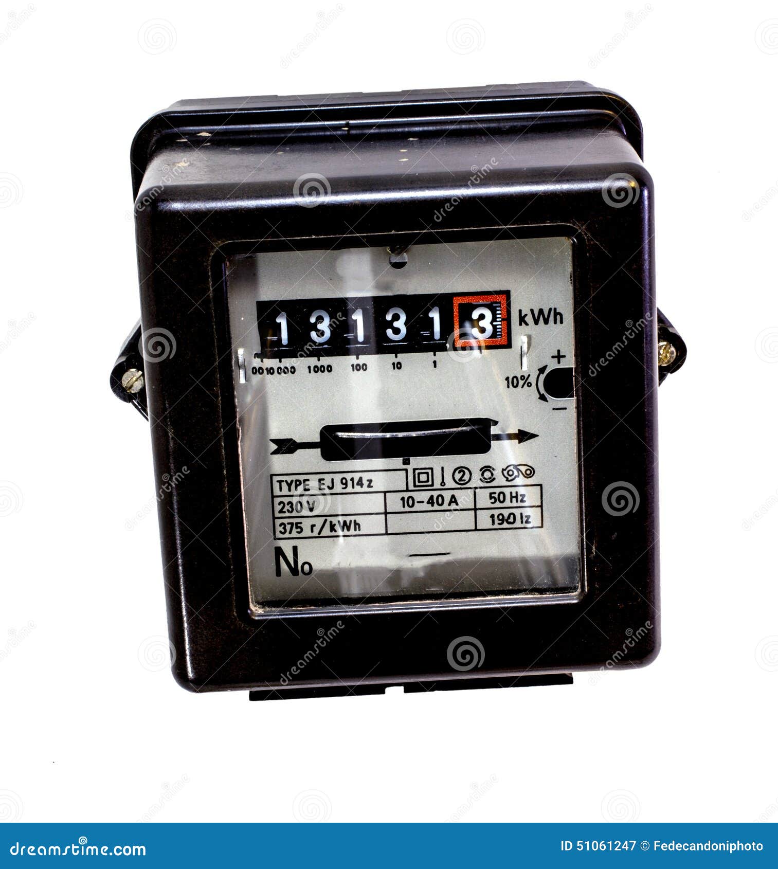Isolated Counter of Electrical Energy Stock Image - Image of rely ...