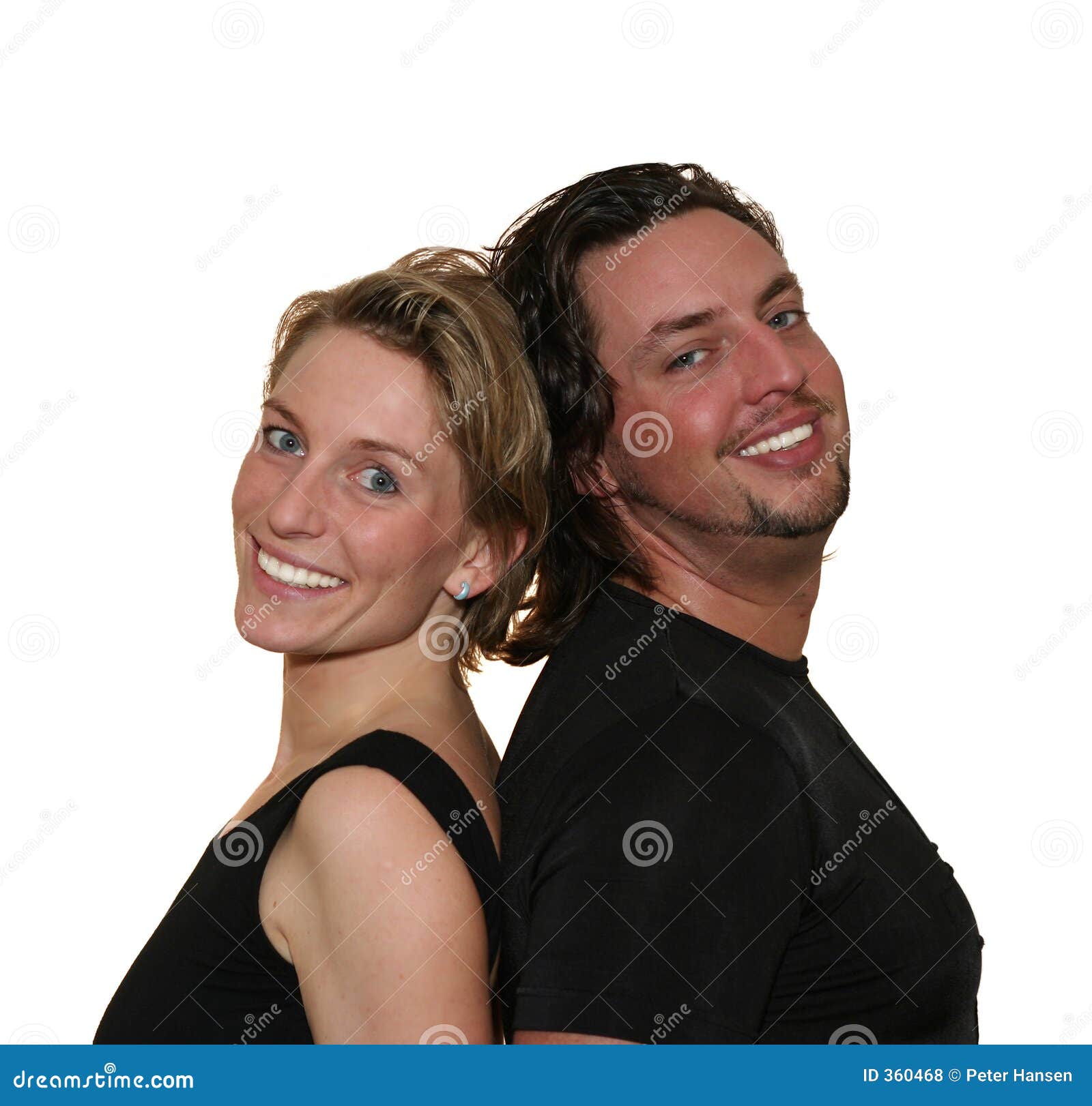 Isolated Couple Back To Back Stock Photo - Image of adult, marriage: 360468