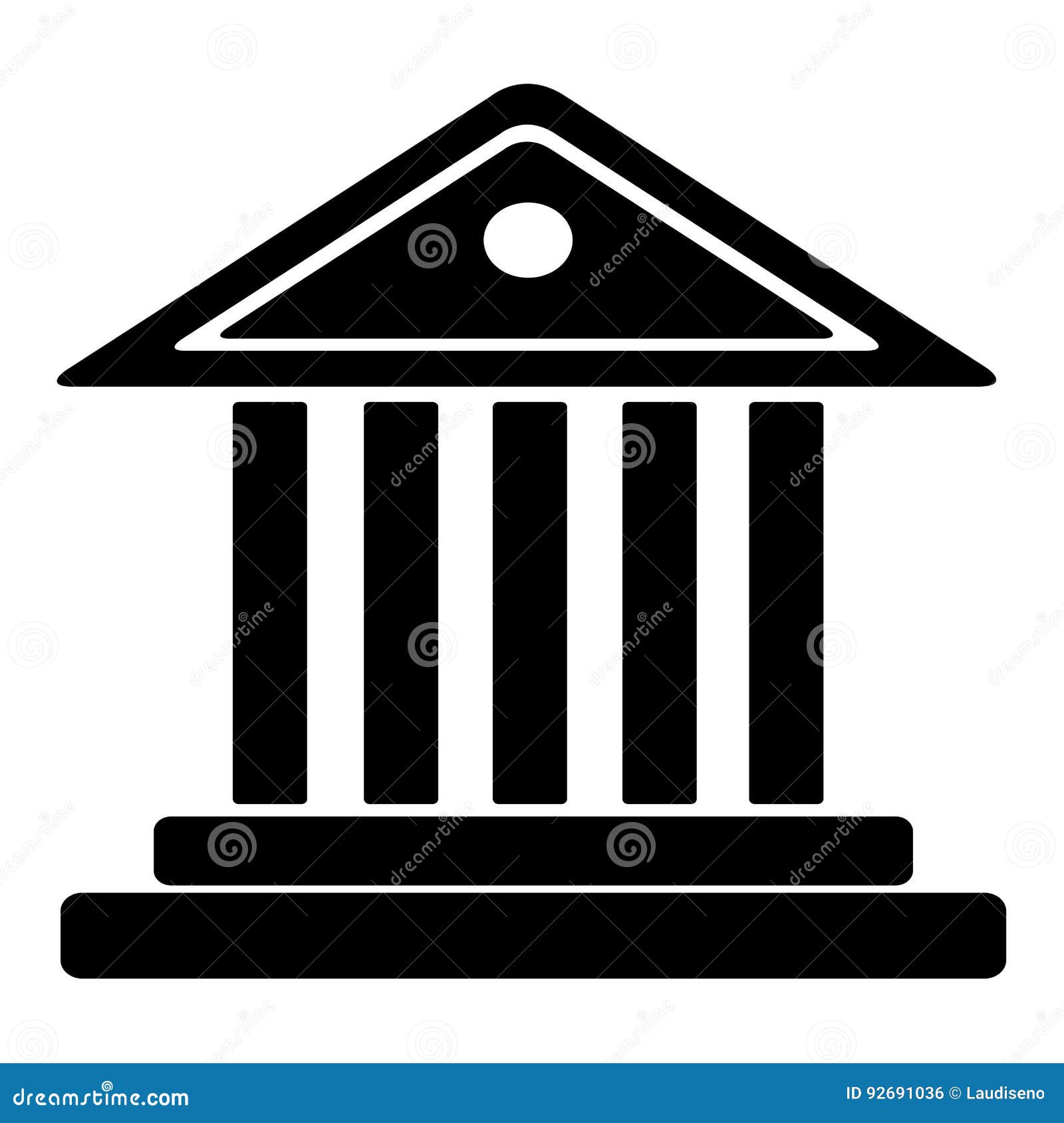 Isolated court icon stock illustration. Illustration of teaching - 92691036