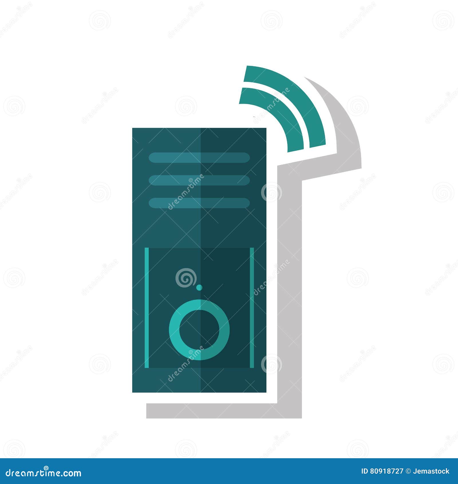 Isolated Cpu Machine Design Stock Vector - Illustration of media ...