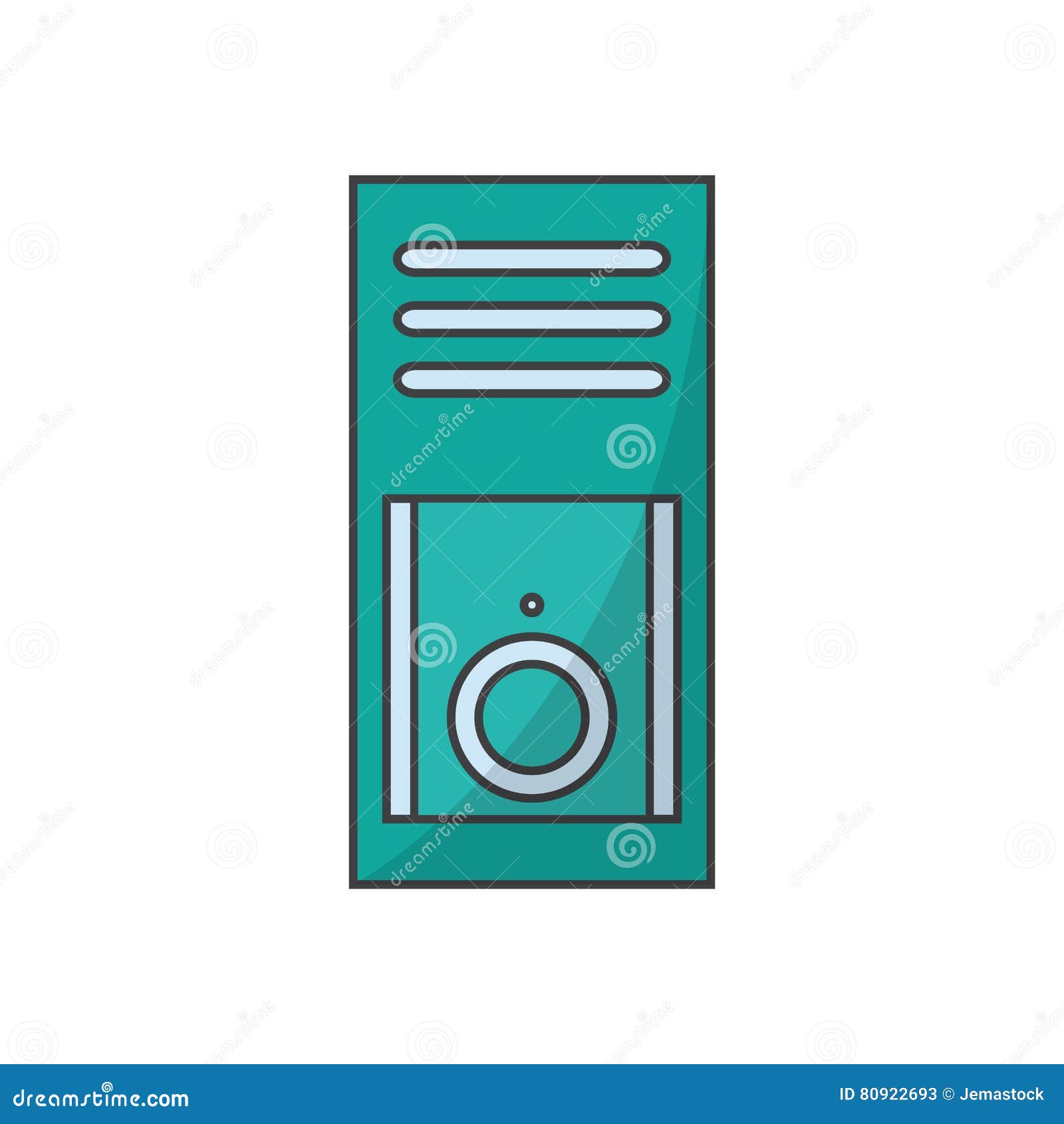 Isolated Cpu Machine Design Stock Vector - Illustration of digital ...