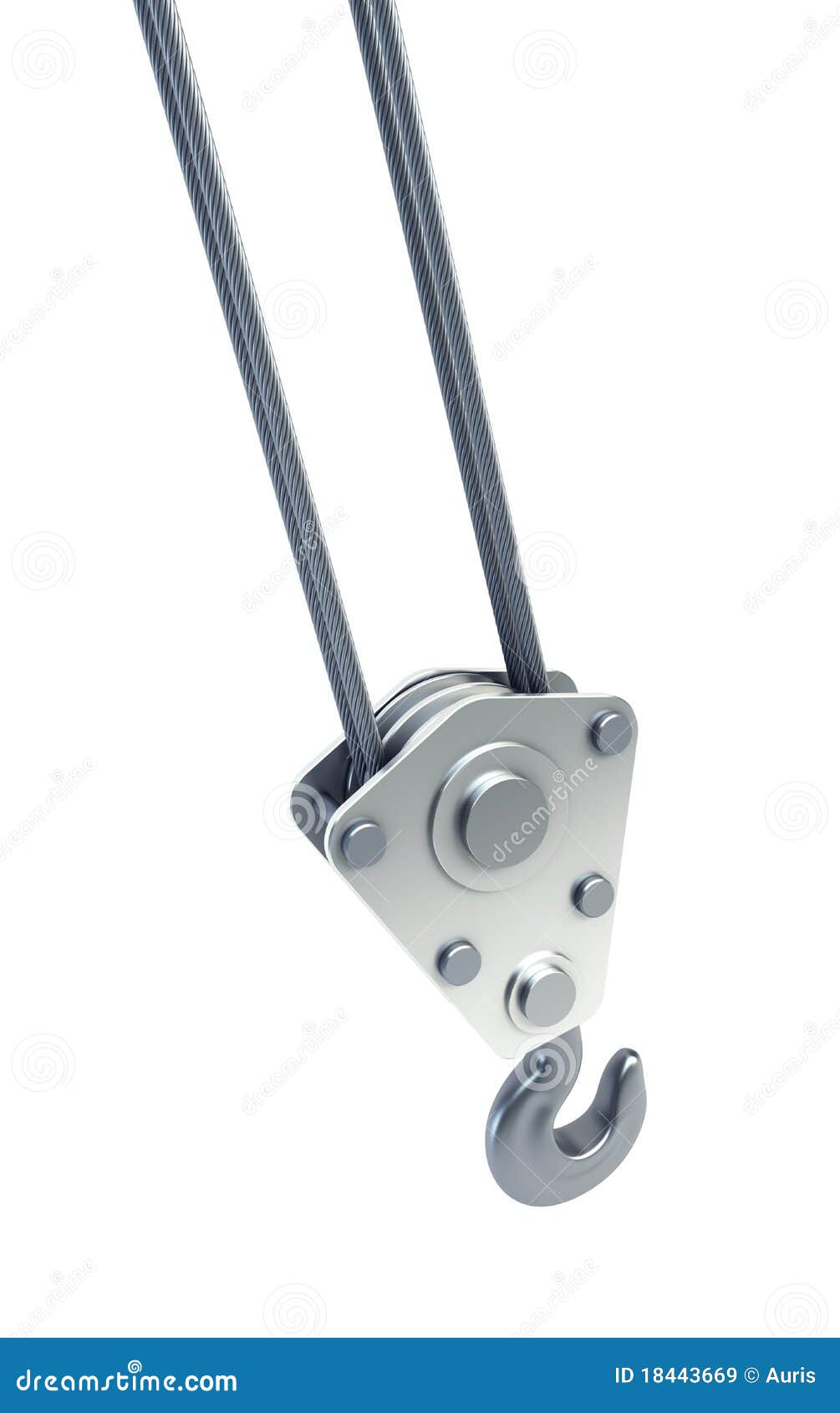 Isolated Crane Hook 3d Render Stock Image - Image of building, rope ...