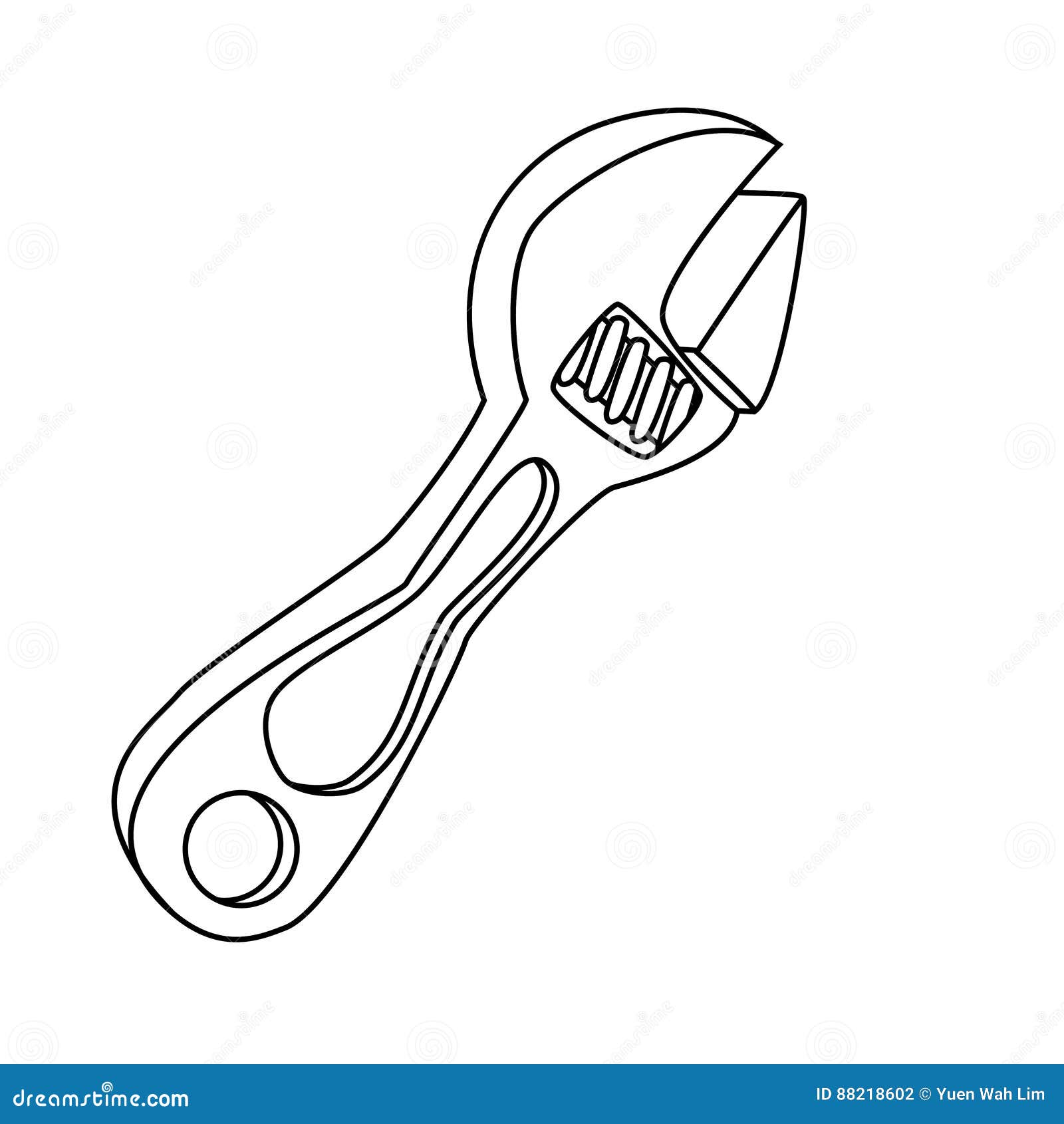 Isolated Crescent Wrench Cartoon Stock Vector - Illustration of pipe ...