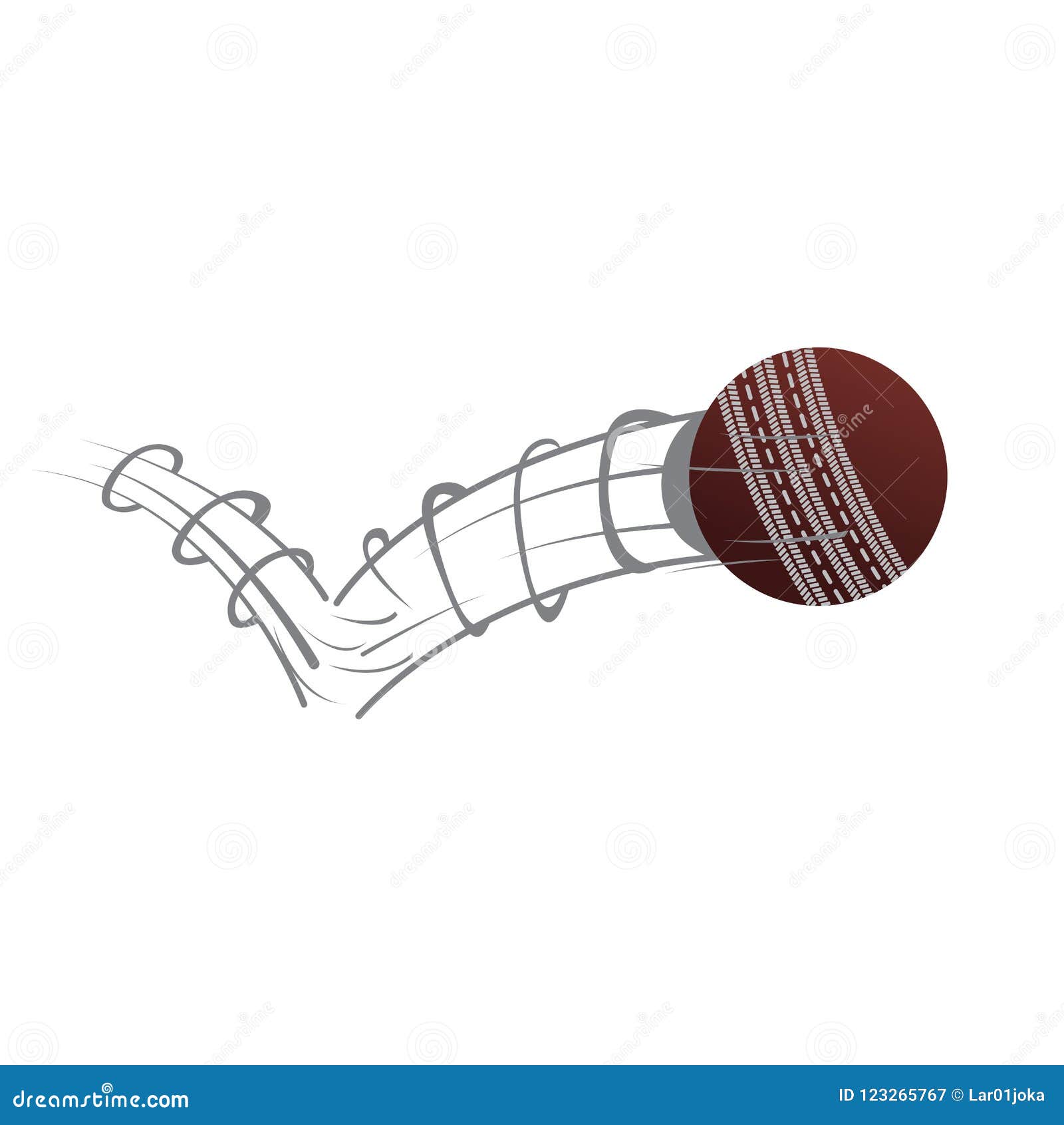 Isolated Cricket Ball with a Motion Effect Stock Vector - Illustration ...
