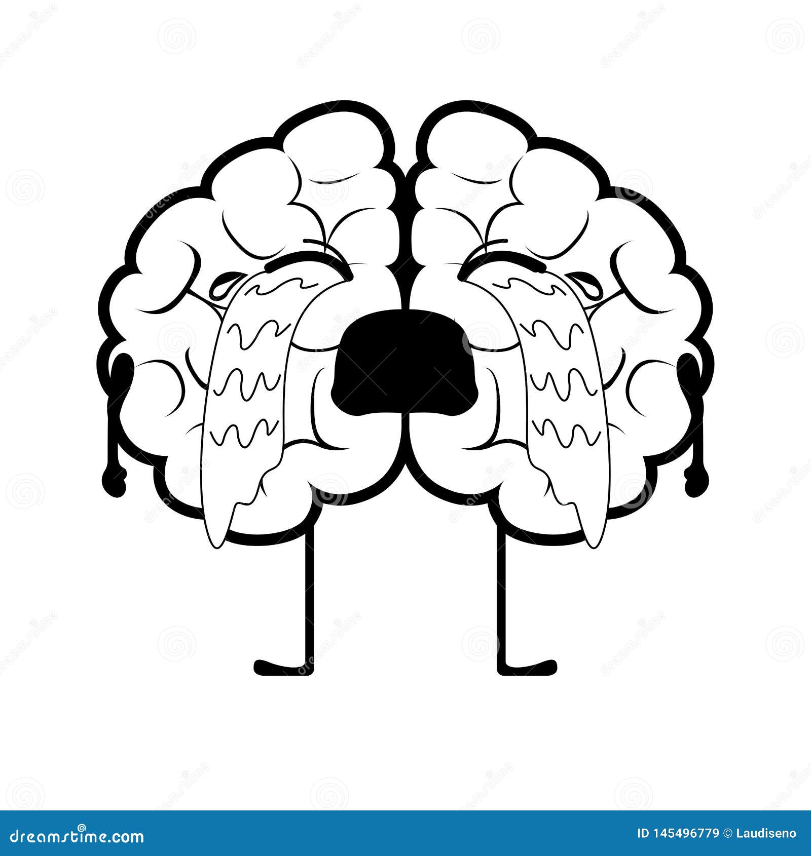 Isolated Crying Brain Cartoon Stock Vector - Illustration of clipart ...