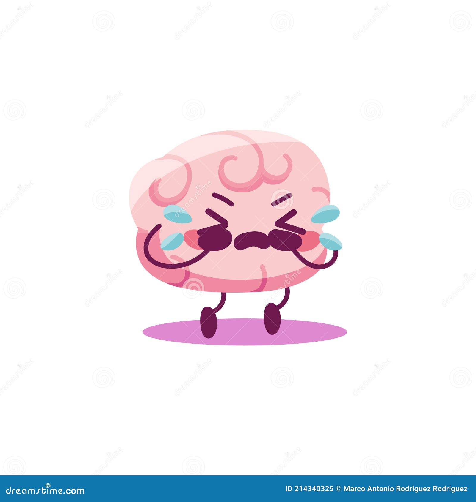 Isolated Crying Brain Cartoon Stock Vector - Illustration of vector ...