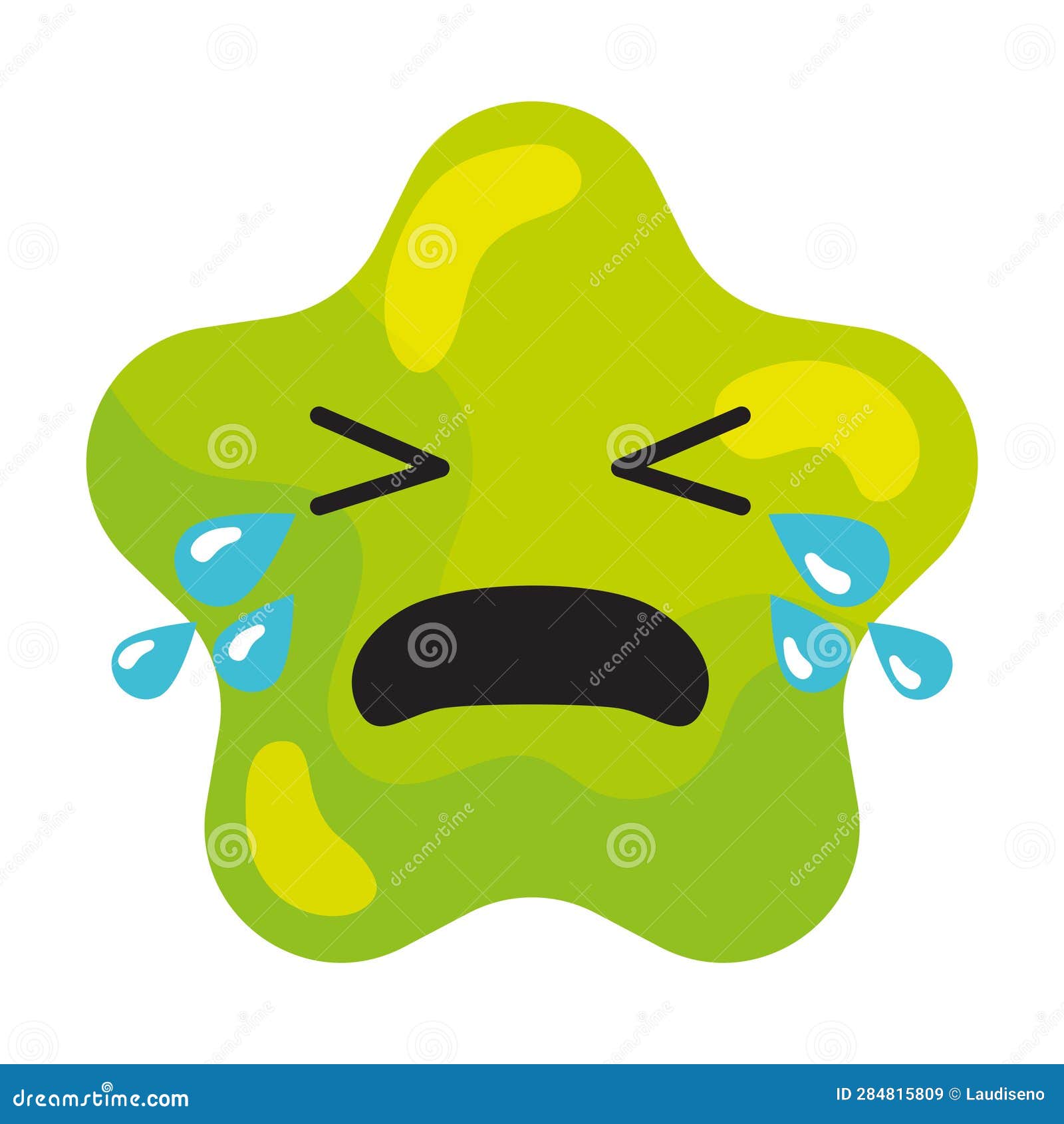 Isolated Crying Cute Star Shape Emoji Vector Stock Vector ...