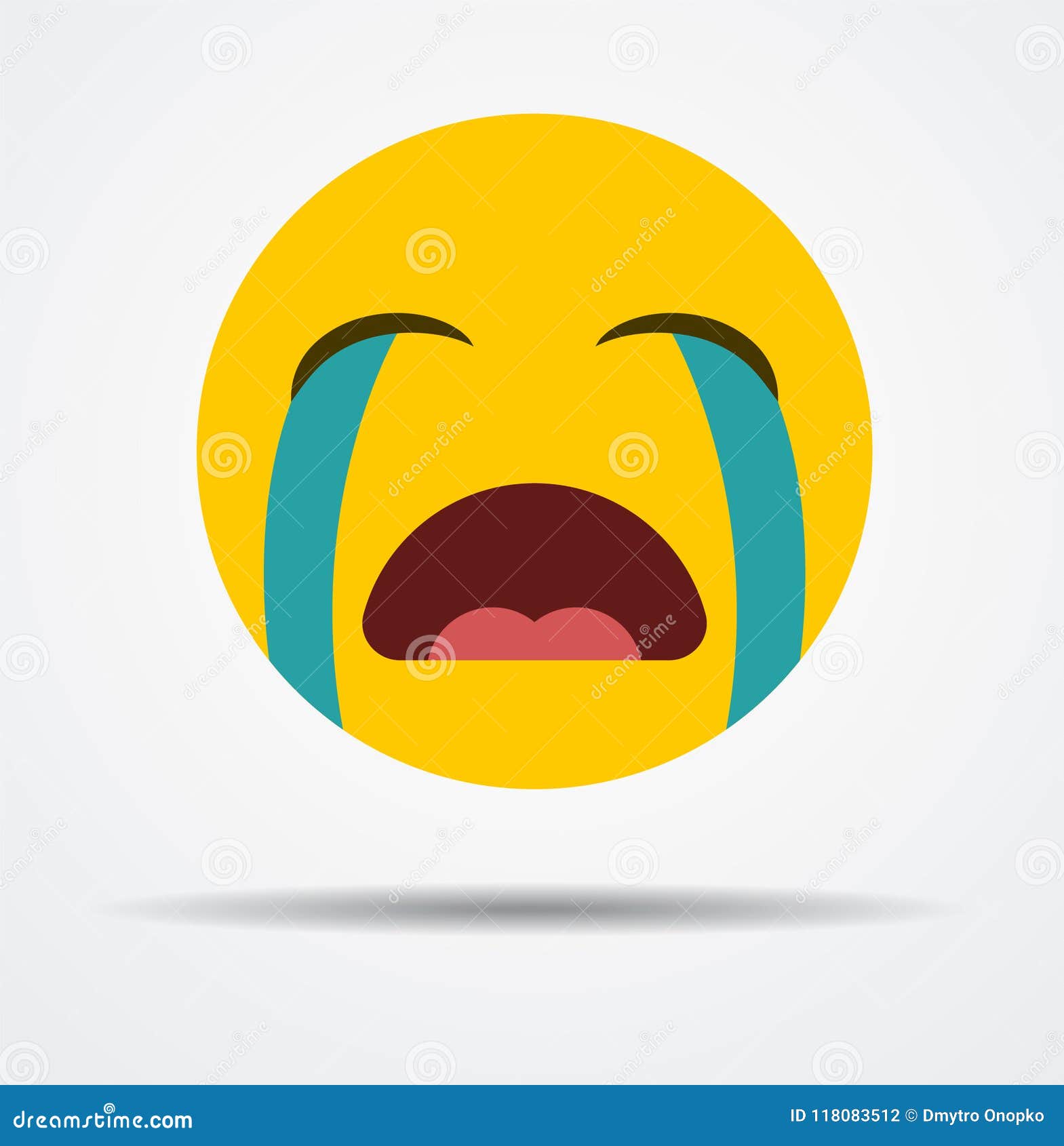 Crying Emoticon Vector Icon Isolated. Emoji Tear Symbol. Vector EPS 10 ...