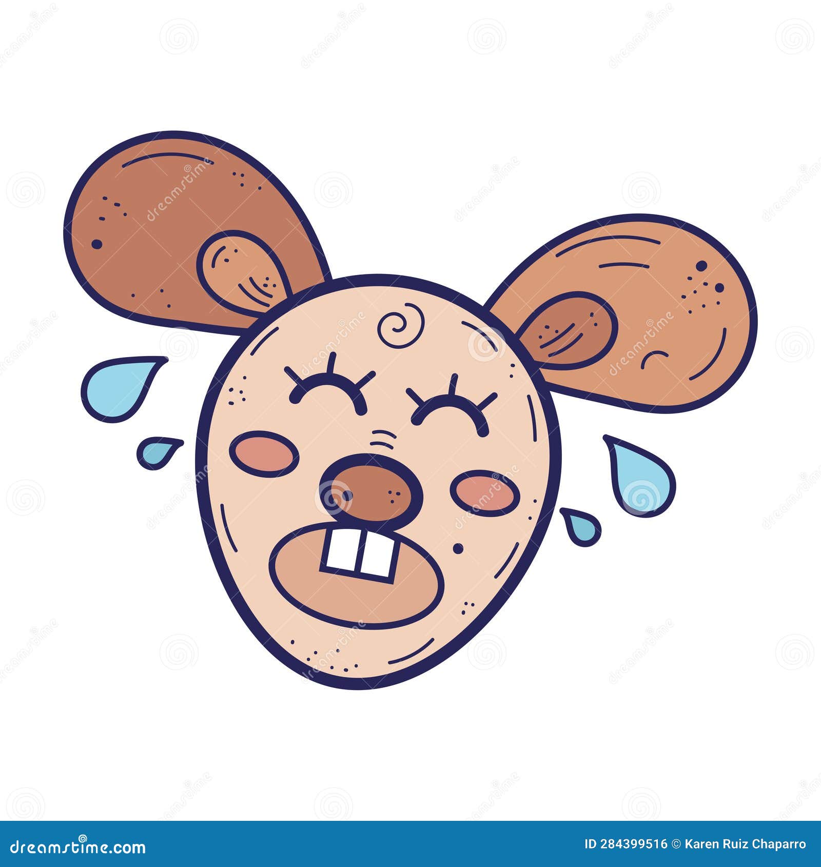 Crying Mouse Mascot Cartoon Style Vector Illustration | CartoonDealer ...