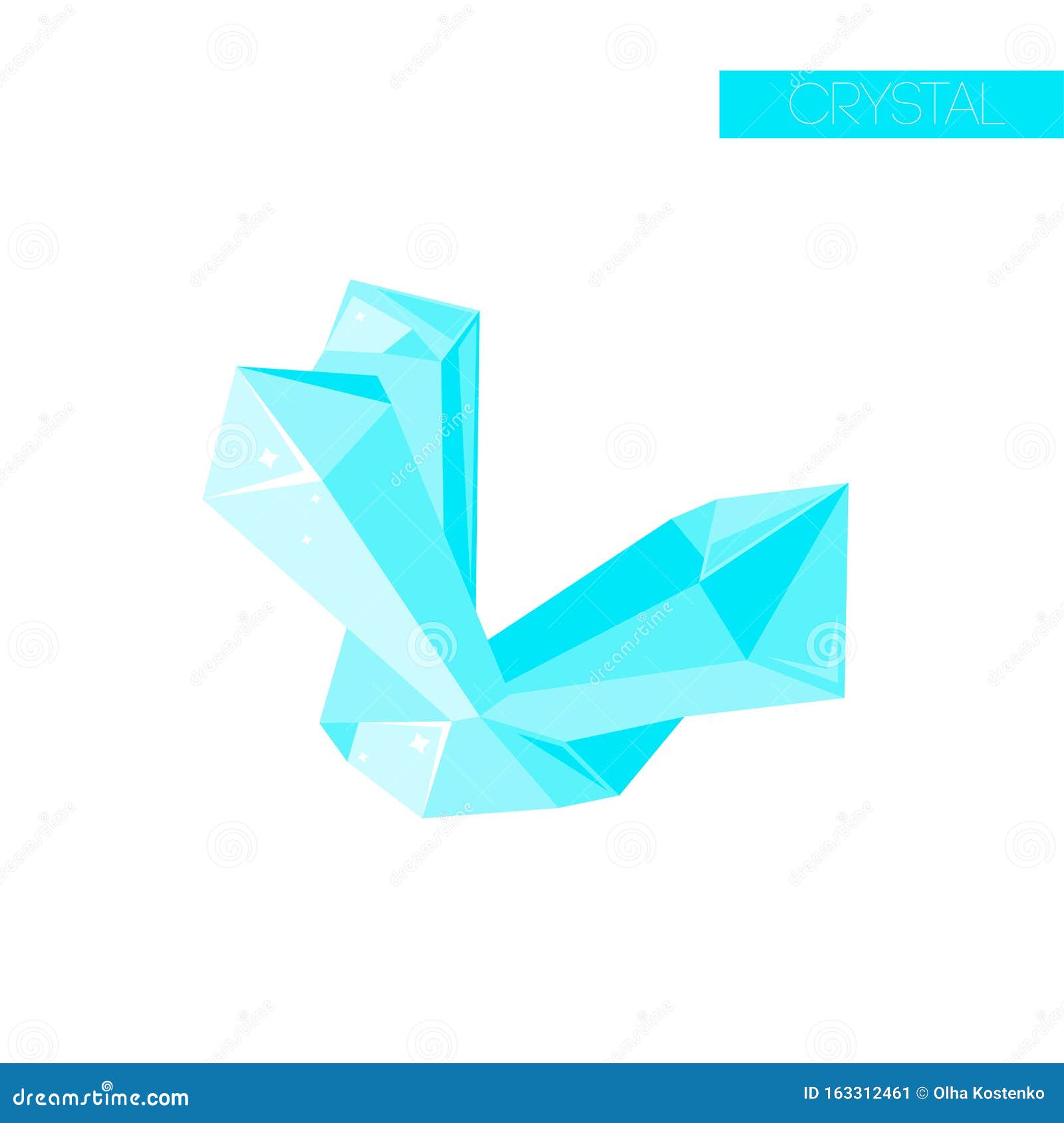 Isolated Crystal, Gem Ice Icon Stock Vector - Illustration of logo ...