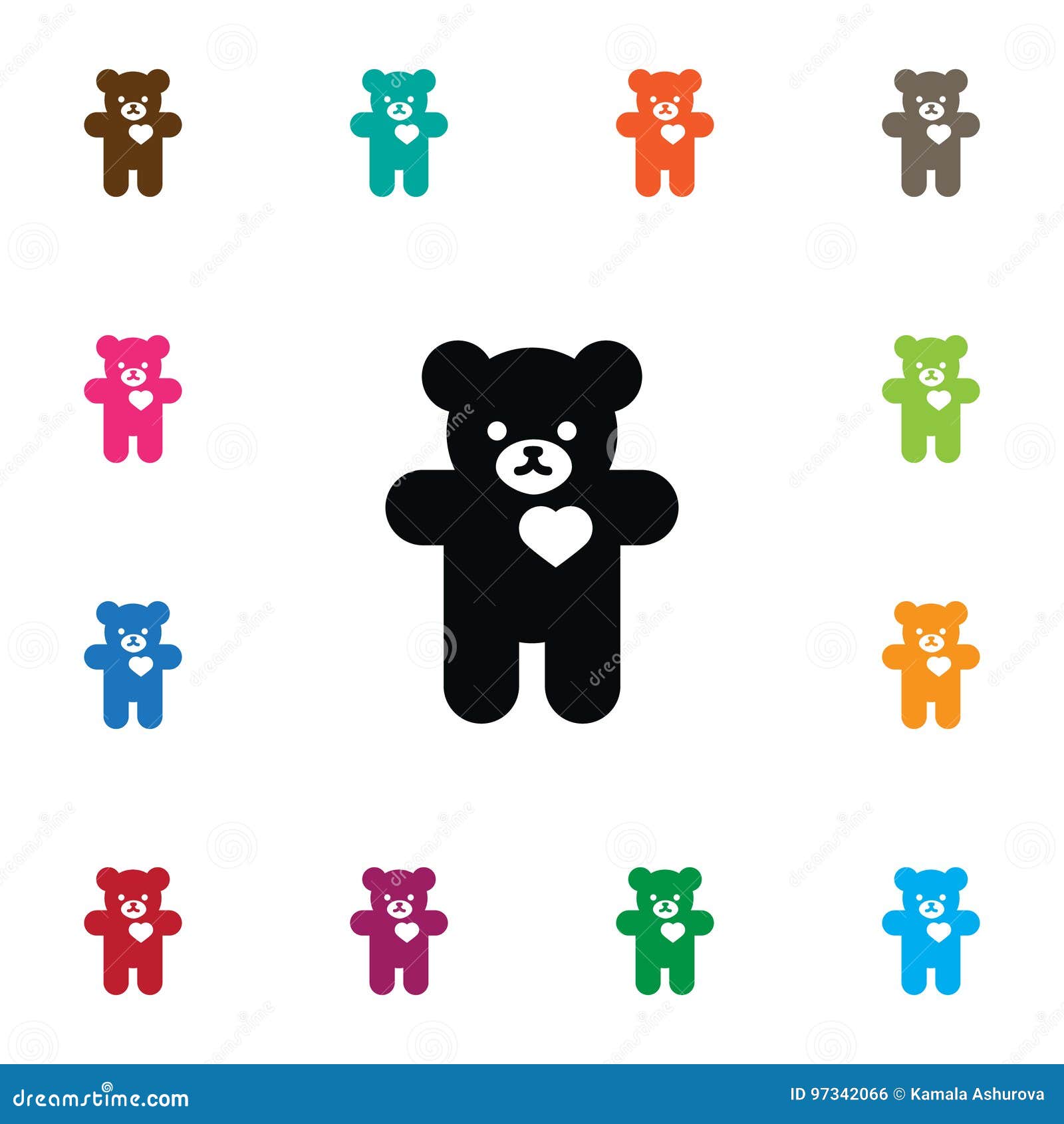 Isolated Cuddly Icon. Bear Vector Element Can Be Used for Plush, Cuddly ...