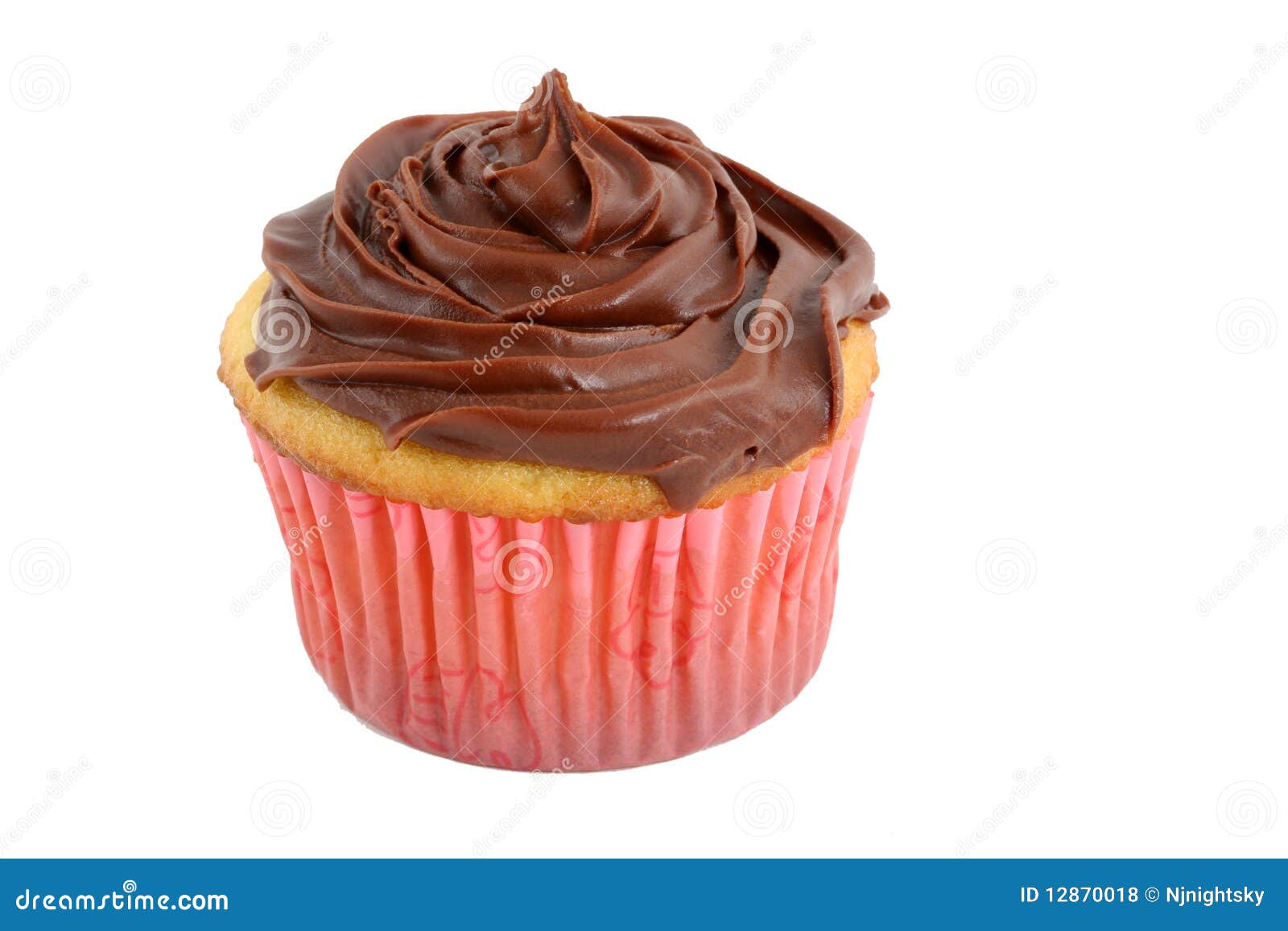 Isolated cupcake stock photo. Image of pink, food, white - 12870018
