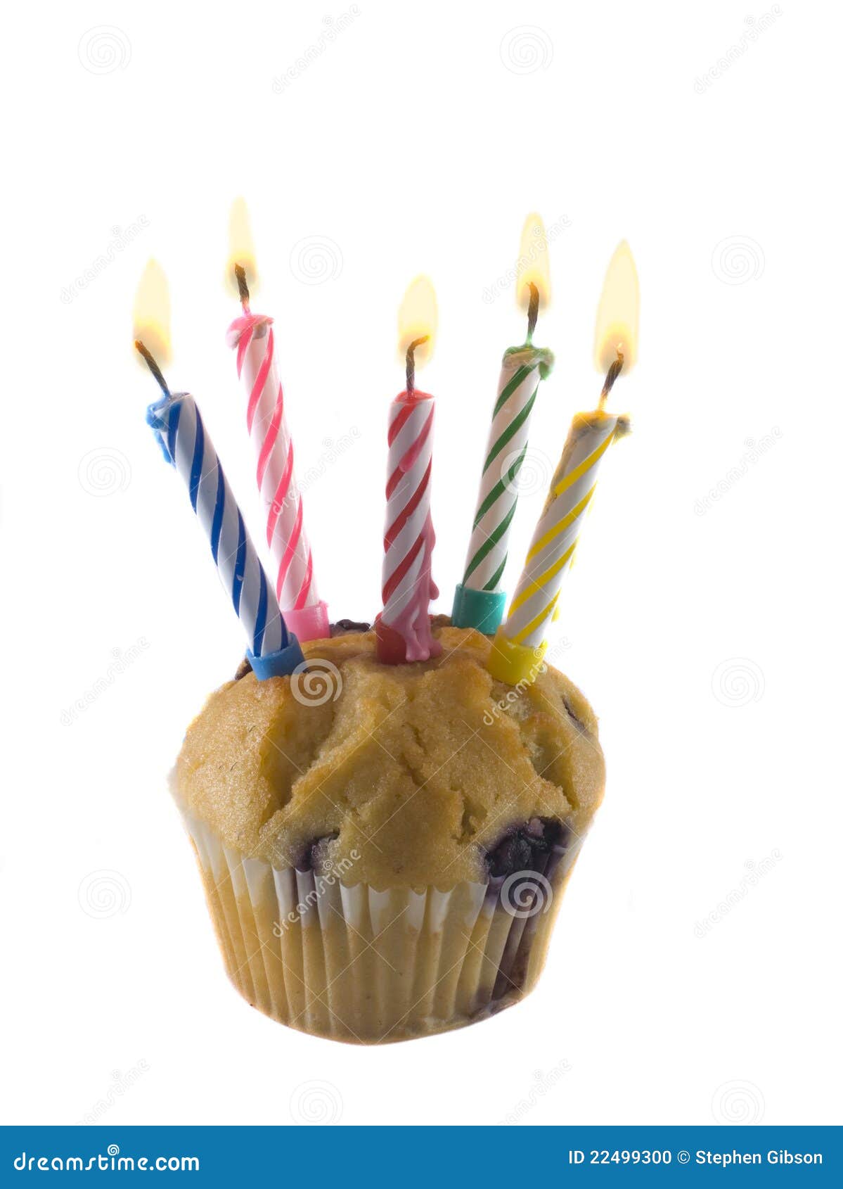 Isolated Cupcake and Candles Stock Photo - Image of treat, festive ...