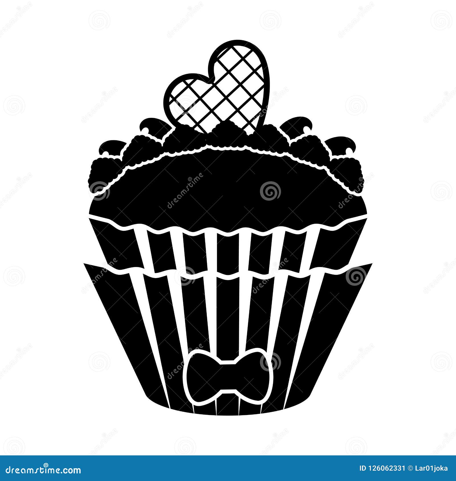 Isolated Cupcake Silhouette Icon Stock Vector Illustration Of Dessert
