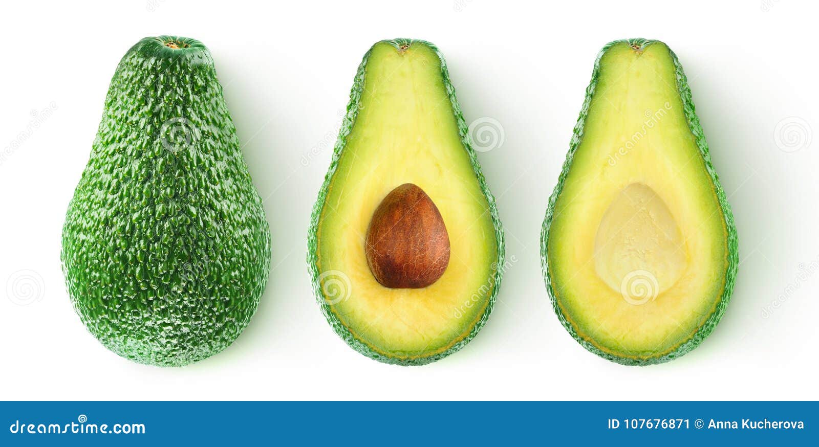 Isolated cut avocado stock image. Image of isolated - 107676871