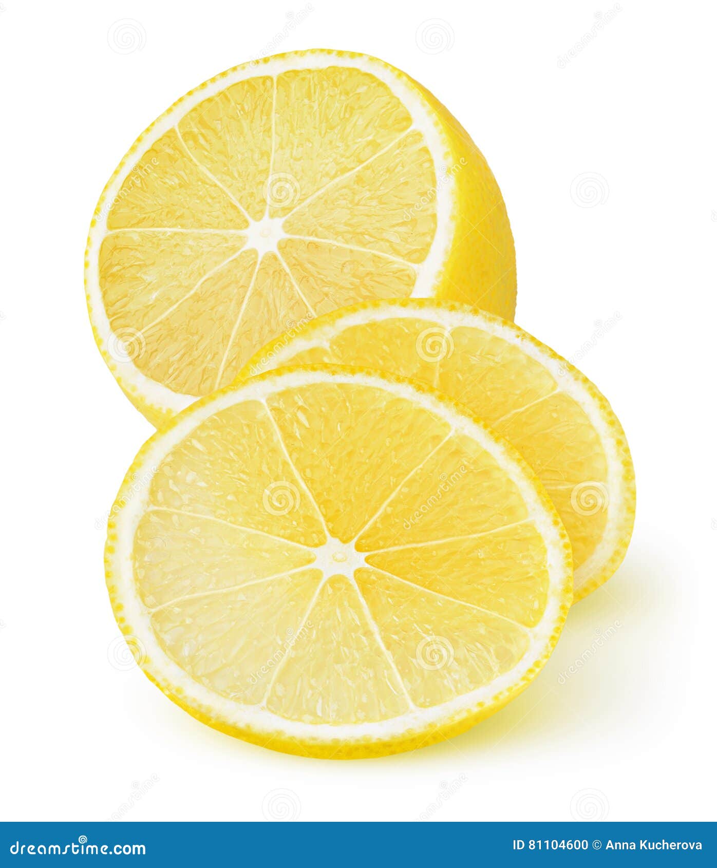 Isolated cut lemon stock photo. Image of lemon, chopped - 81104600