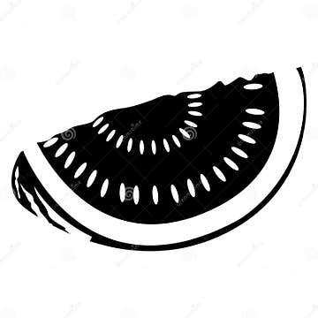Isolated Cut Watermelon Silhouette Stock Vector - Illustration of ...