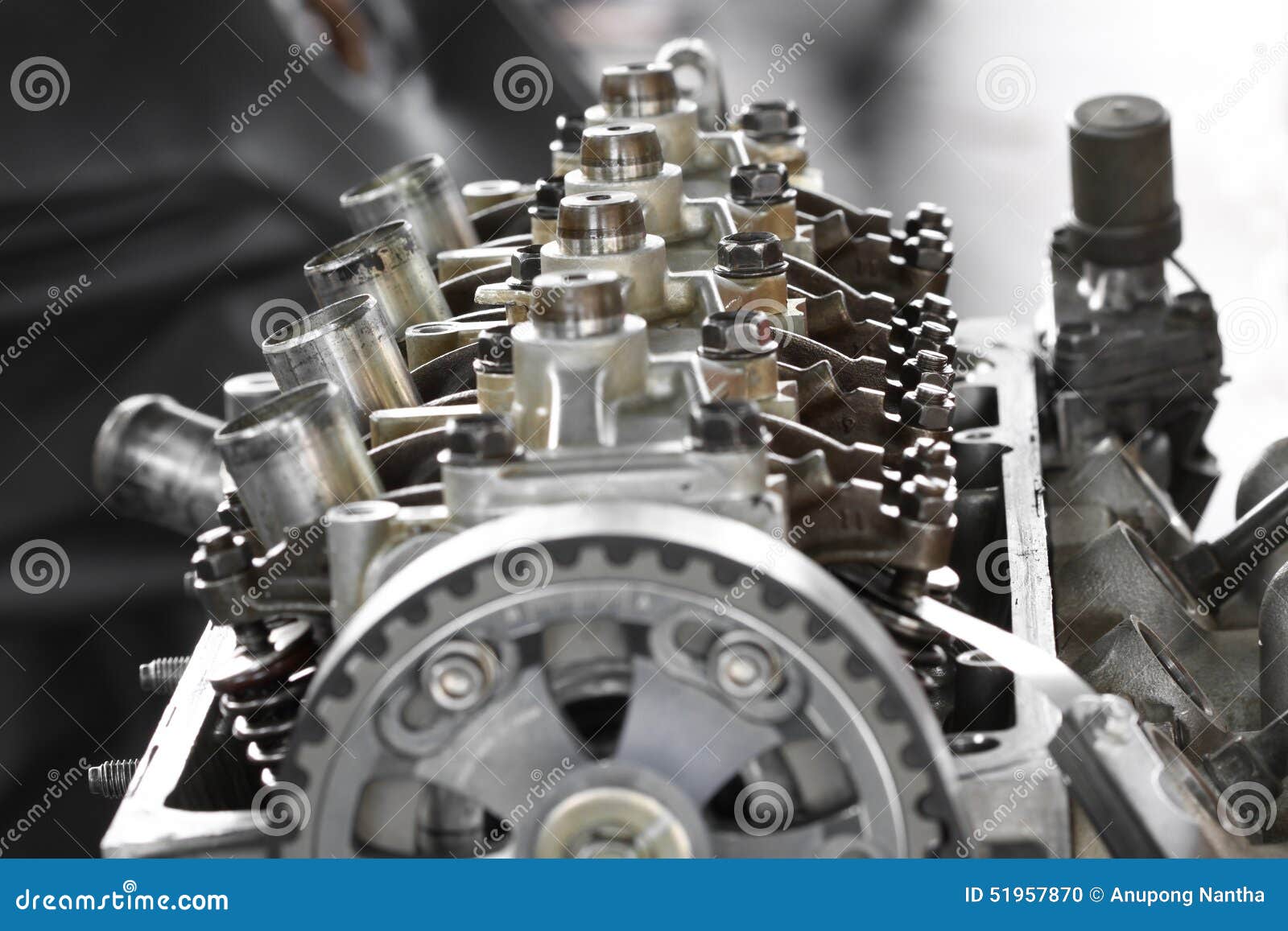Isolated Cutaway Model of a Vehicle Engine Stock Photo - Image of ...