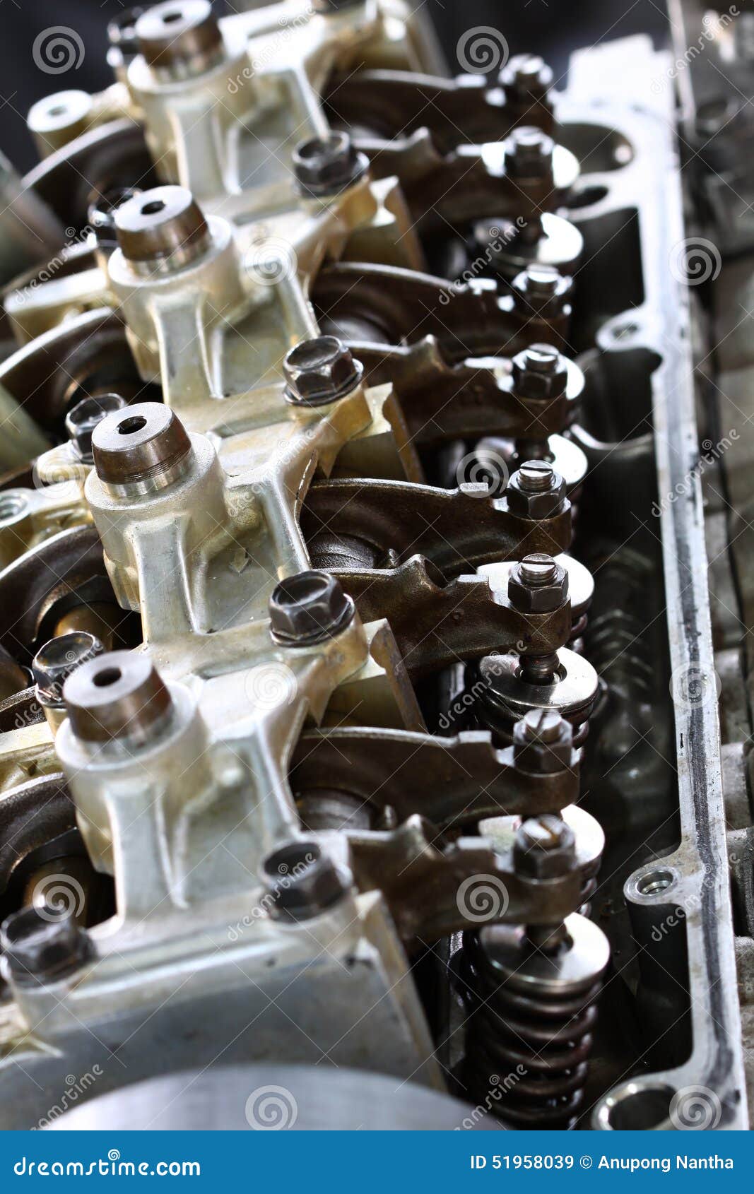 Isolated Cutaway Model of a Vehicle Engine Stock Image - Image of ...