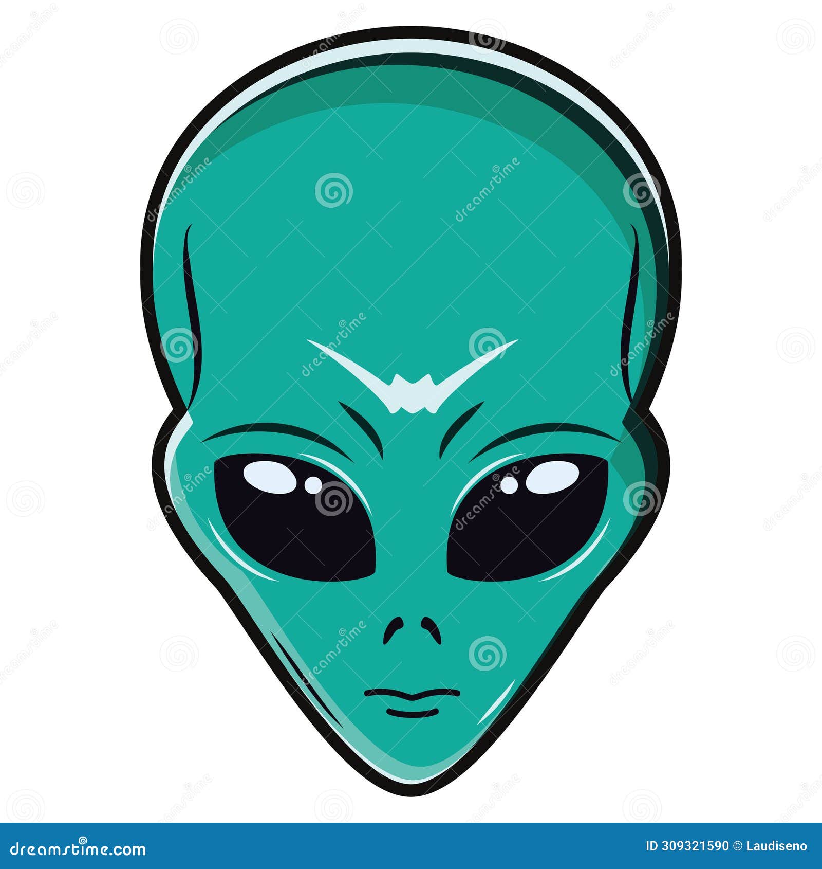 Isolated Cute Alien Avatar Vector Stock Vector - Illustration of ...