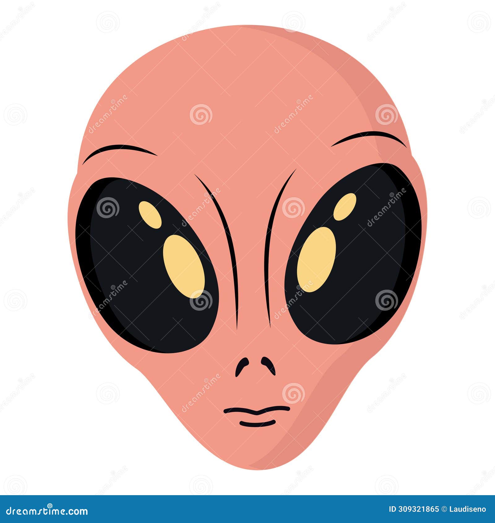Isolated Cute Alien Avatar Vector Stock Illustration - Illustration of ...
