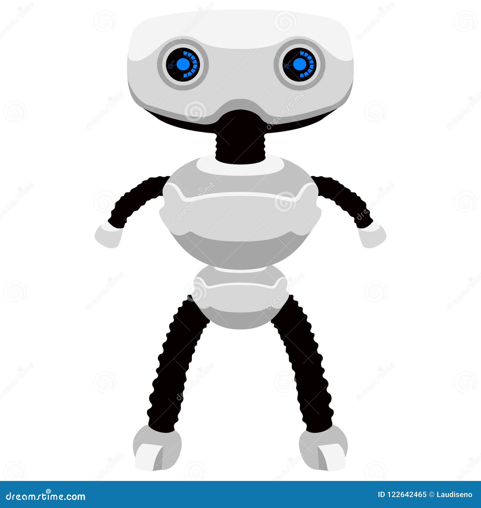 Isolated cute android icon stock vector. Illustration of cyborg - 122642465