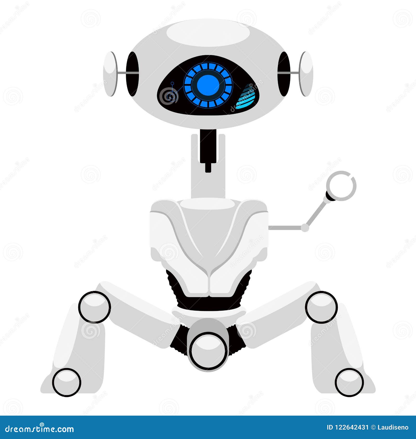 Isolated cute android icon stock vector. Illustration of tech - 122642431