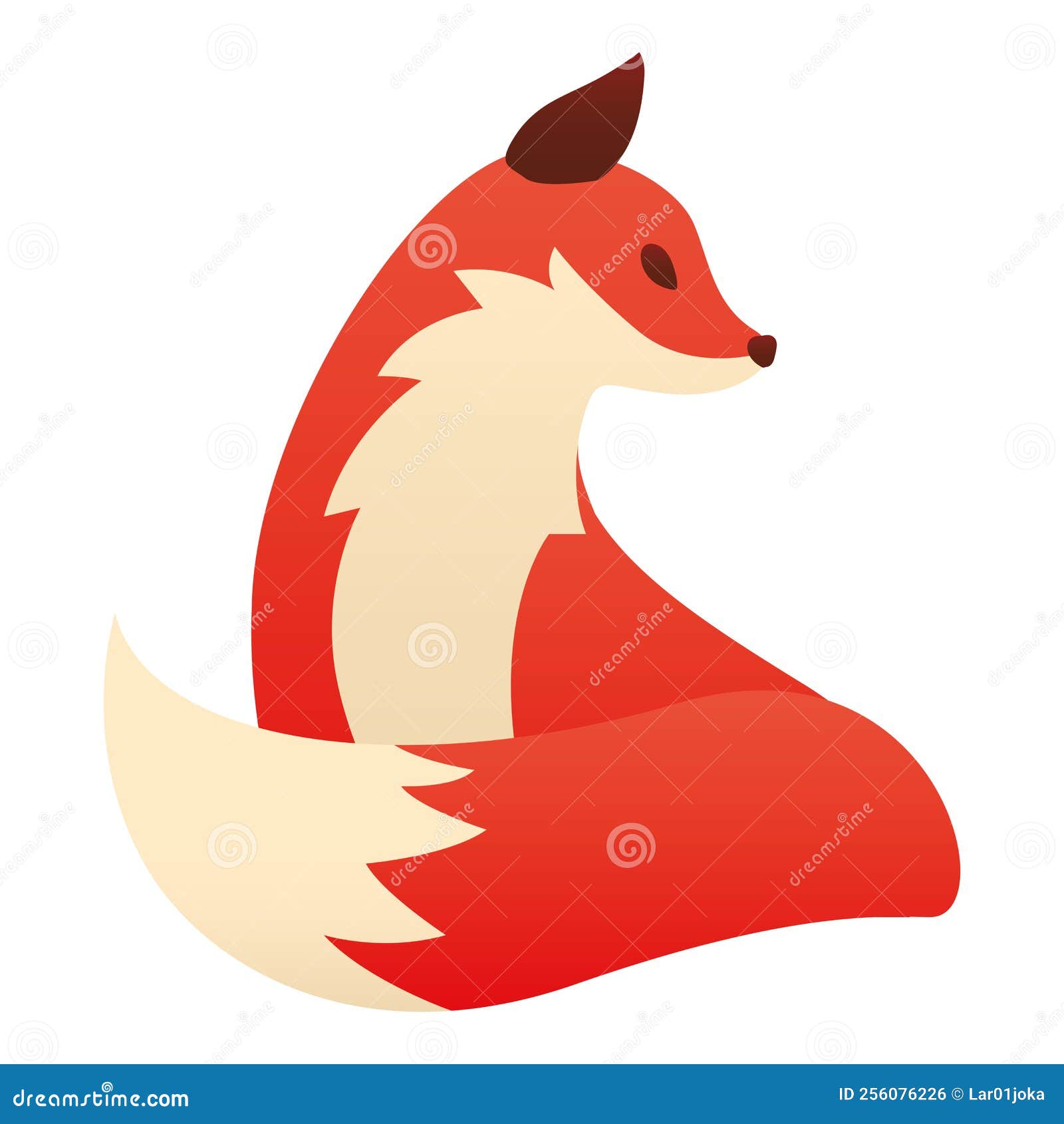 Isolated Cute Autumn Fox Animal Vector Stock Vector - Illustration of ...