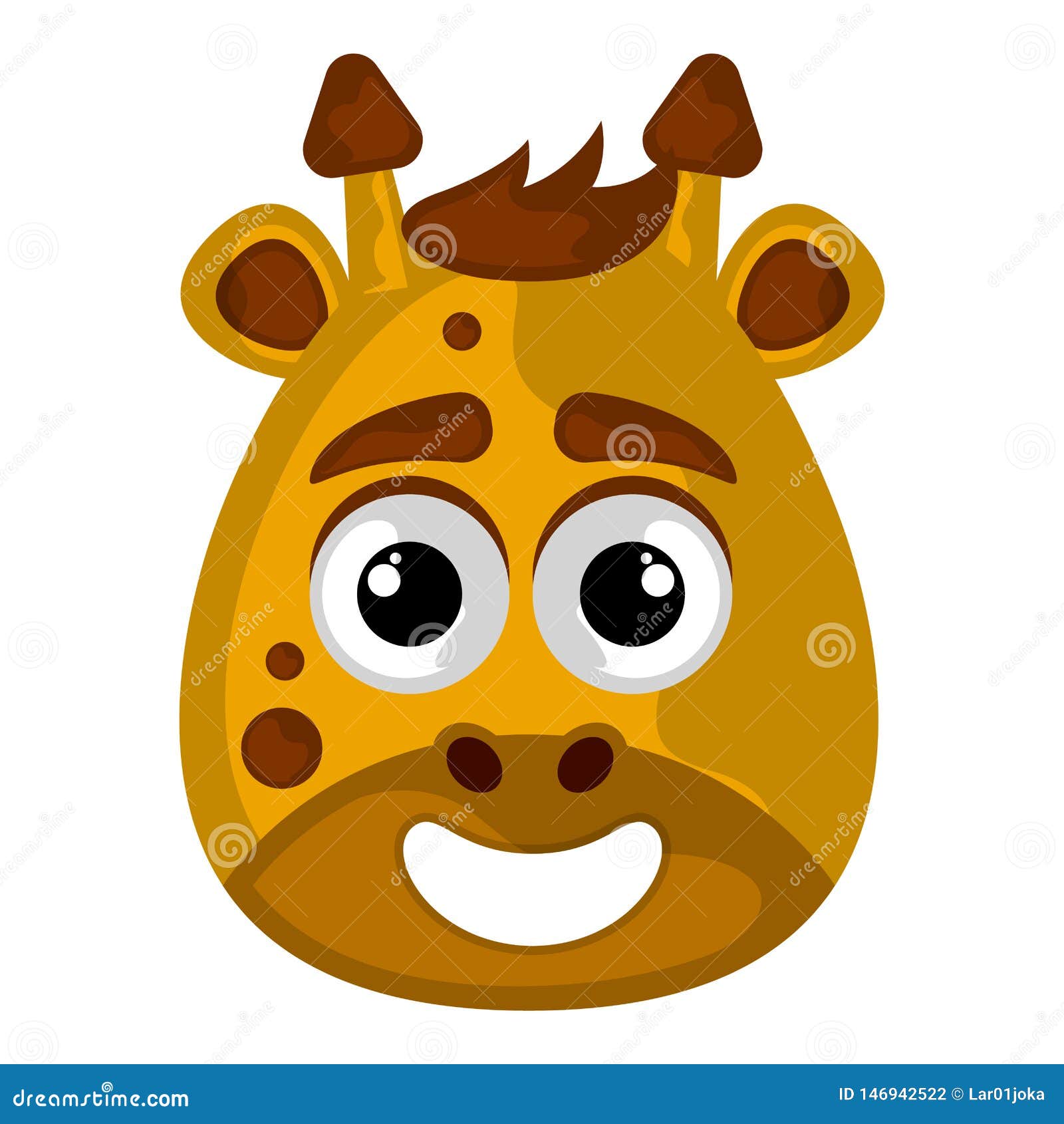 Isolated Cute Avatar of a Giraffe Stock Vector - Illustration of ...