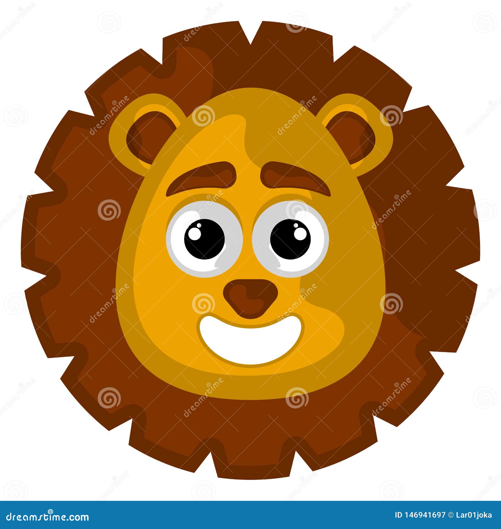 Isolated Cute Avatar of a Lion Stock Vector - Illustration of clipart ...