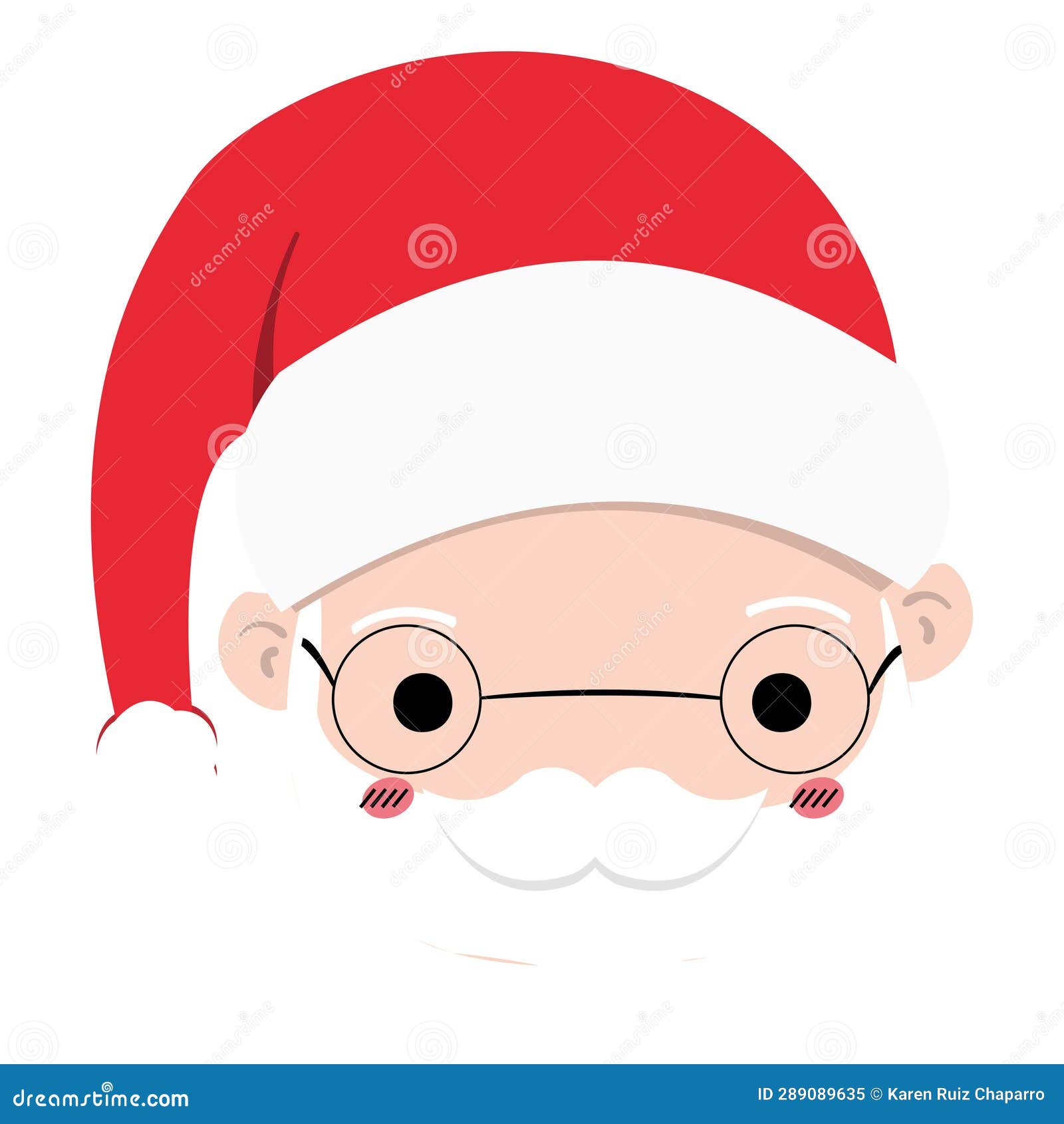 Isolated Cute Avatar of Santa Claus Vector Stock Vector - Illustration ...