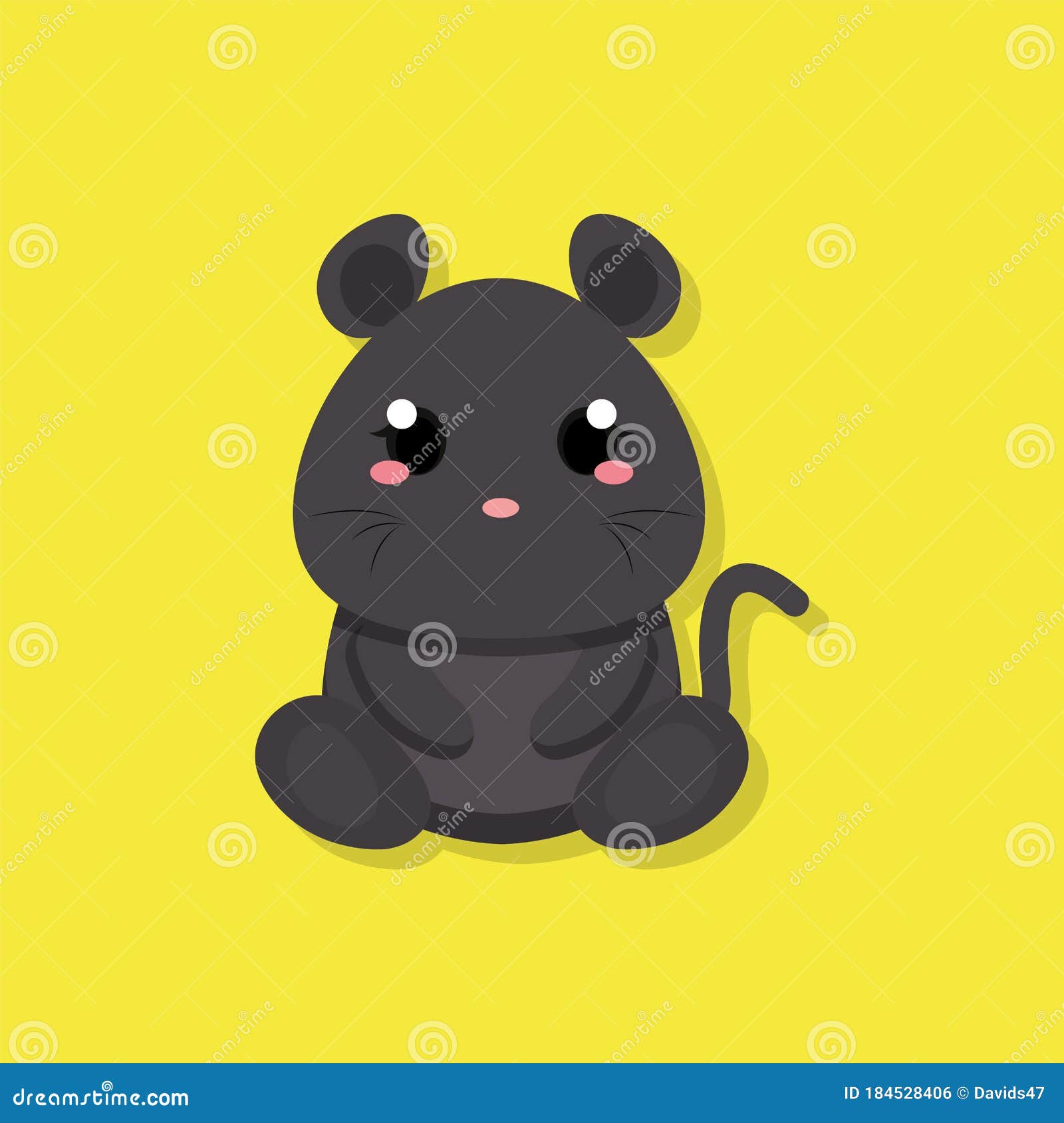Isolated cute baby mouse stock vector. Illustration of cartoon - 184528406