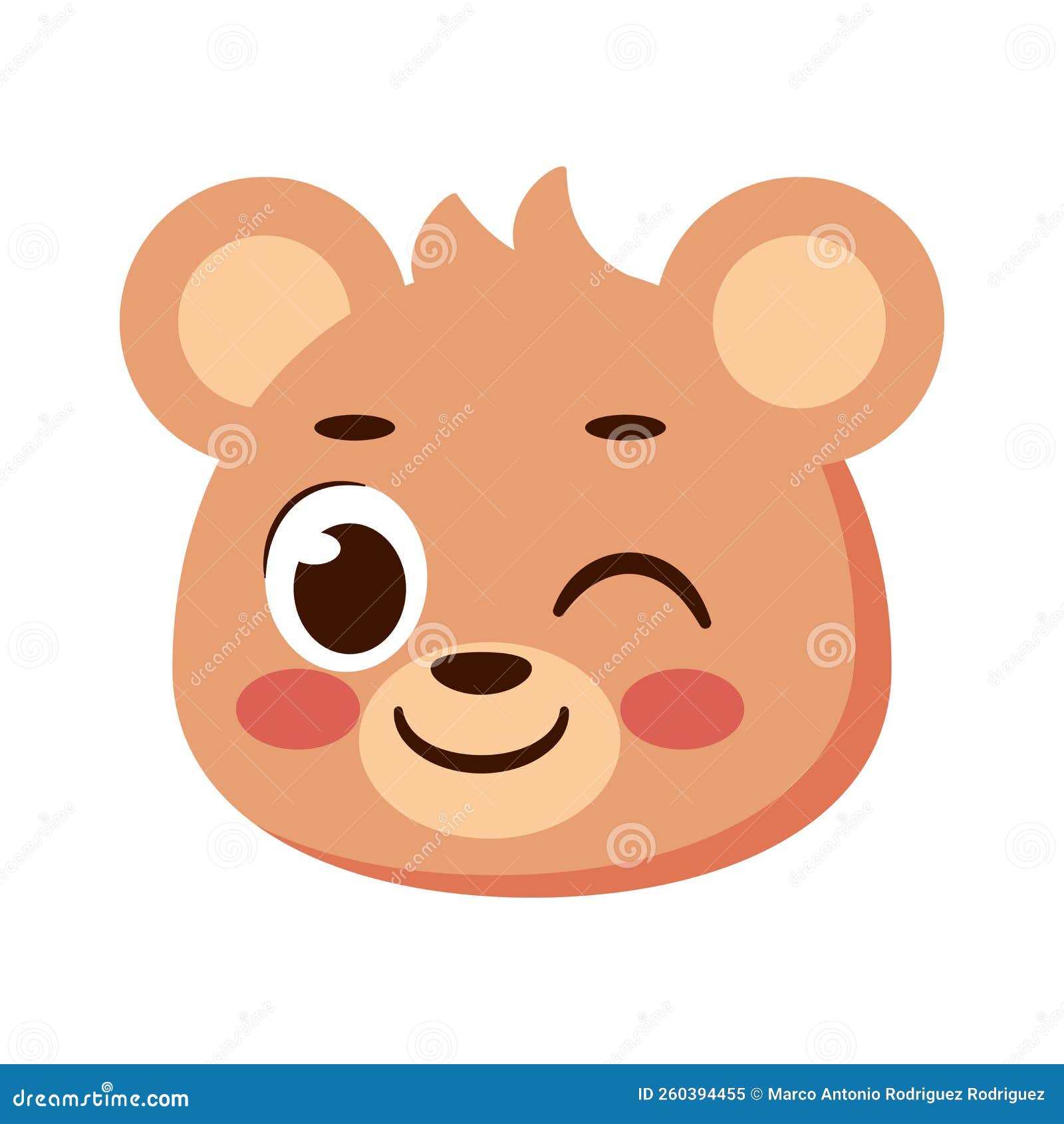 Isolated Cute Bear Avatar Character Vector Stock Vector - Illustration ...