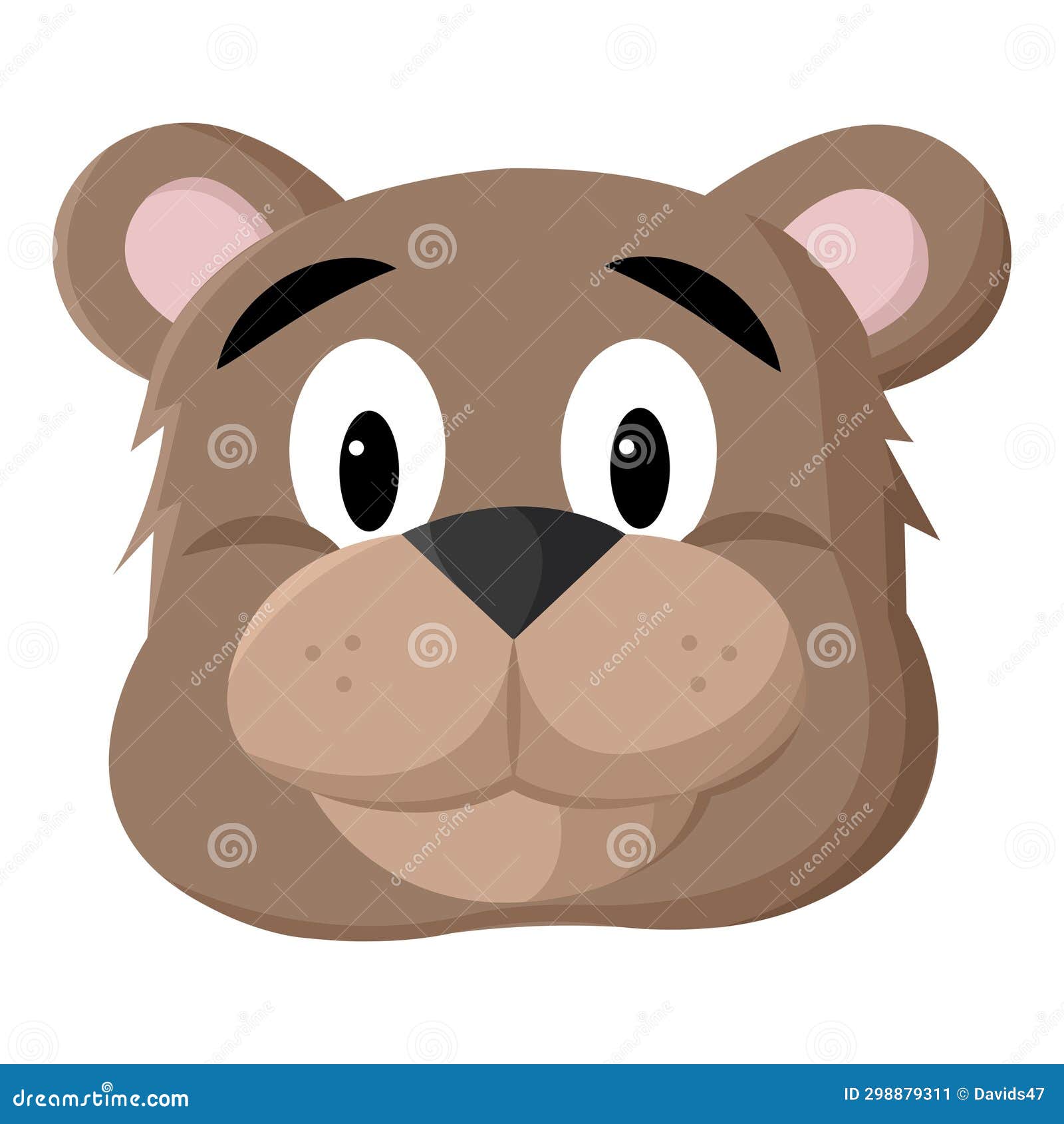 Isolated Cute Bear Character Avatar Vector Stock Vector - Illustration ...