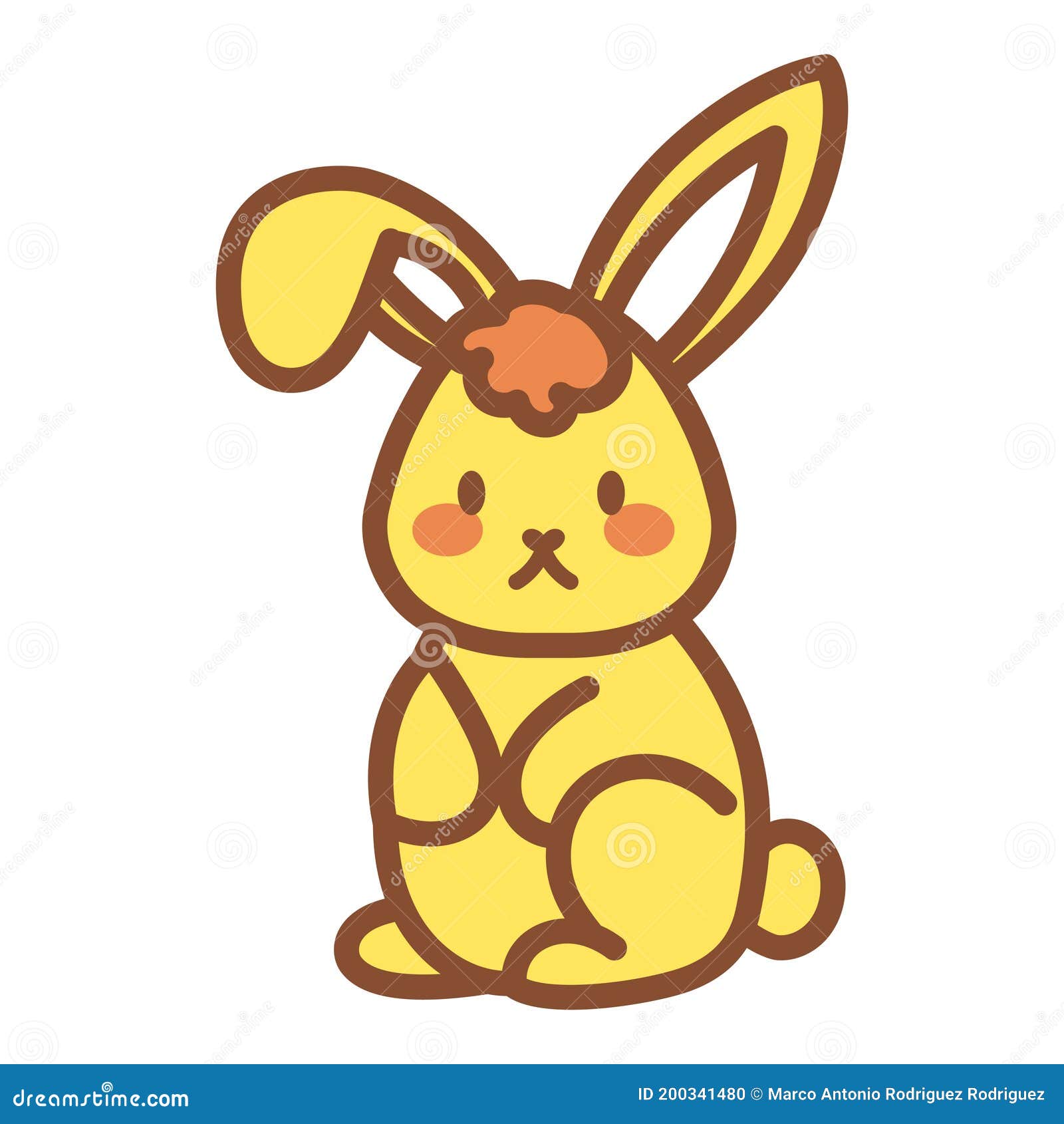 Isolated cute bunny icon stock vector. Illustration of funny - 200341480