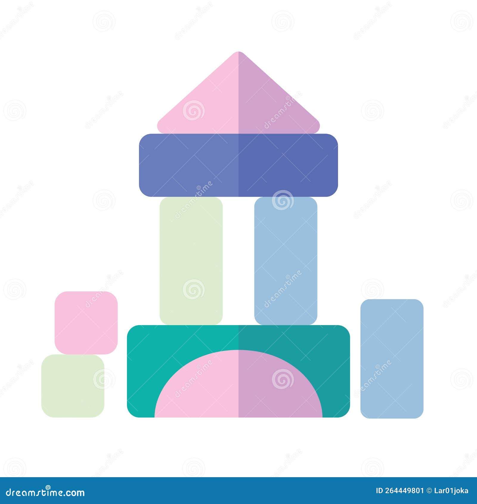 Isolated Cute Castle Toy Icon Vector Stock Vector - Illustration of ...