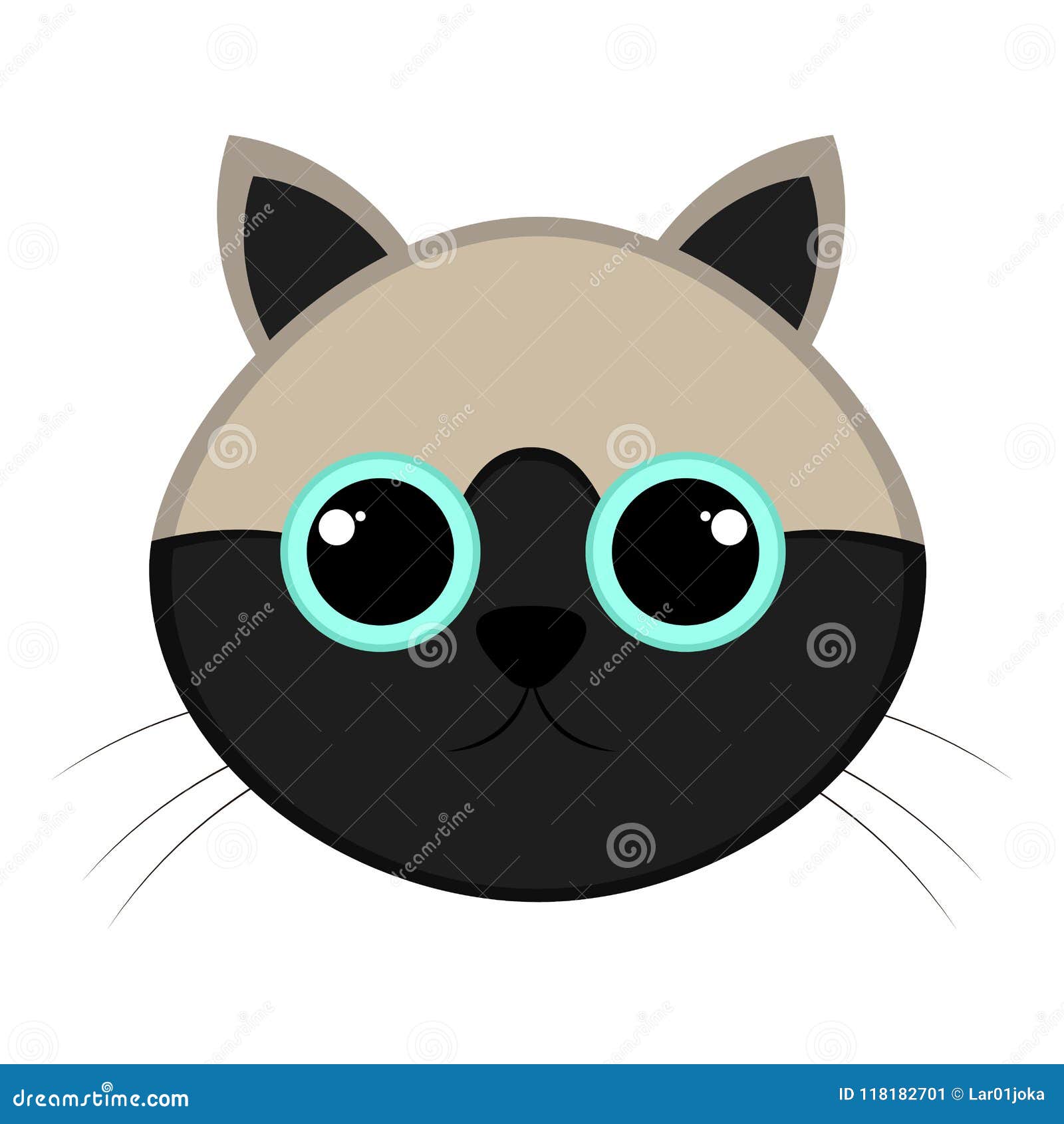 Isolated cute cat avatar stock vector. Illustration of pretty - 118182701